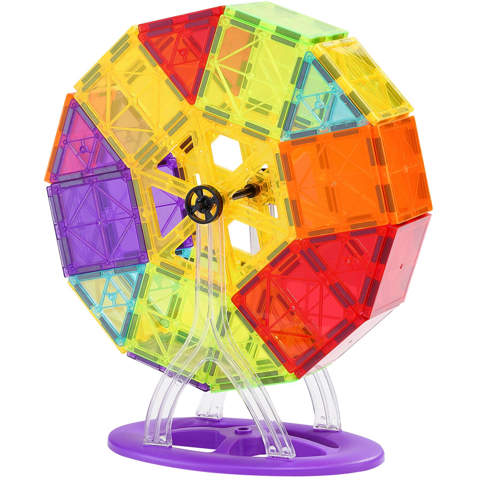 SUGIFT Magnetic Tiles Building Set for Kids with 121 Pieces STEM ...