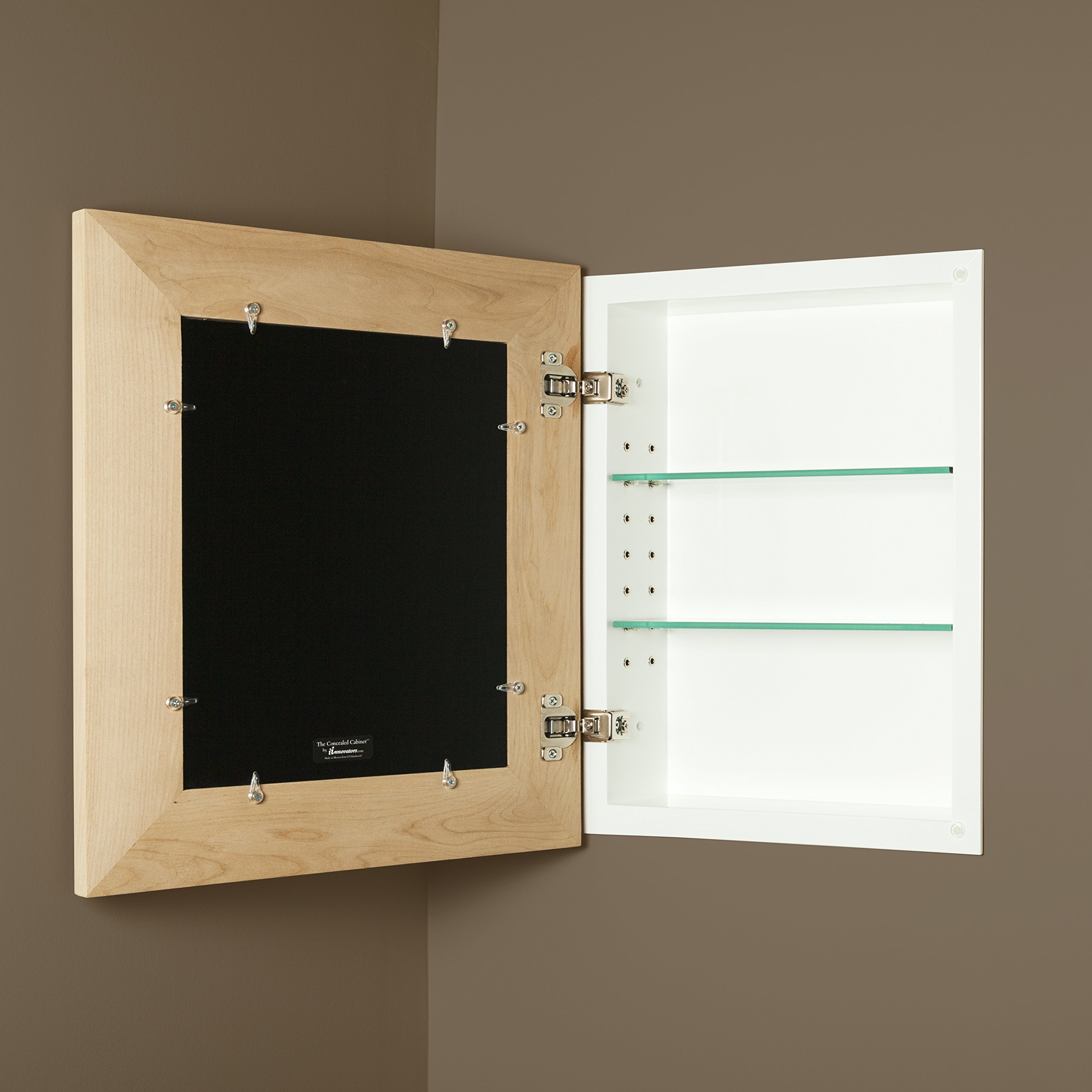 Fox Hollow Furnishings 14x18 Mirrored Recessed Wood Bathroom Medicine ...