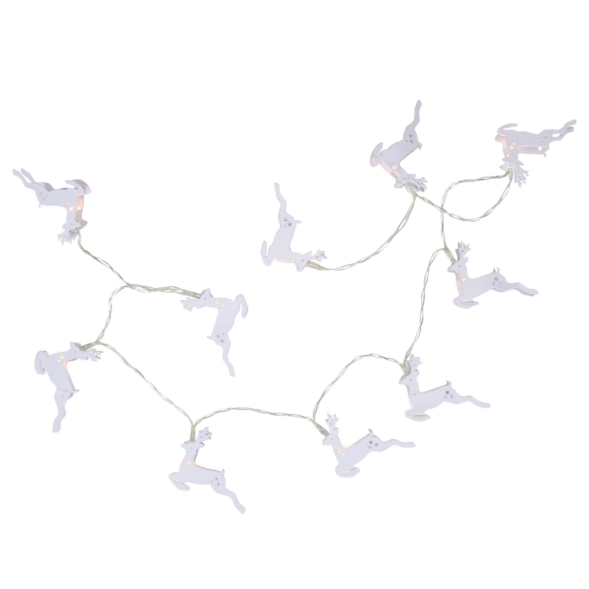 Northlight LED Leaping Reindeer Christmas Light Set - 3 feet Clear Wire ...