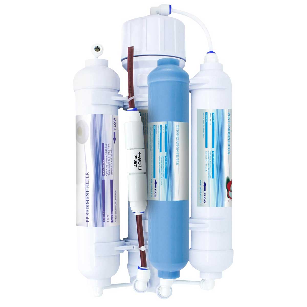 Aoibox 4 Stage Portable Aquarium Reverse Osmosis RO Drinking Water ...