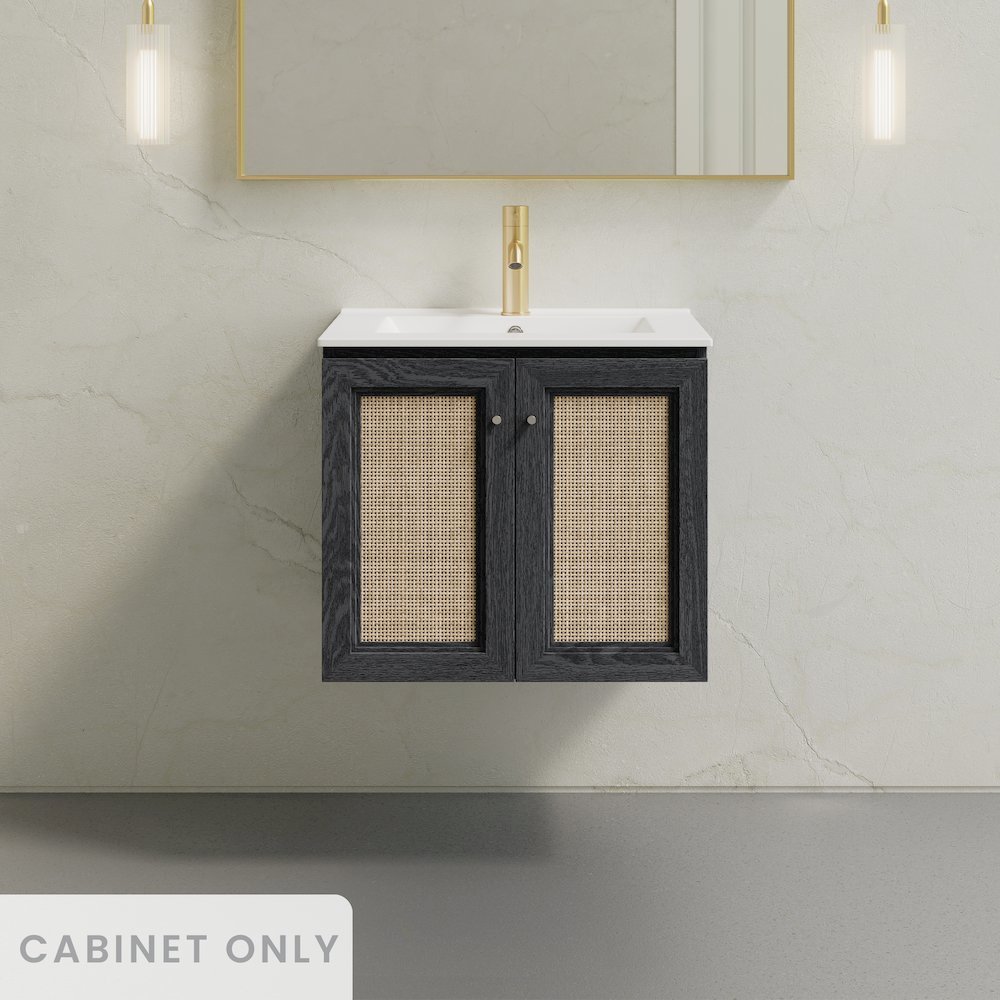 Swiss Madison Classe 24 WallMounted Bathroom Vanity in Black Oak ...