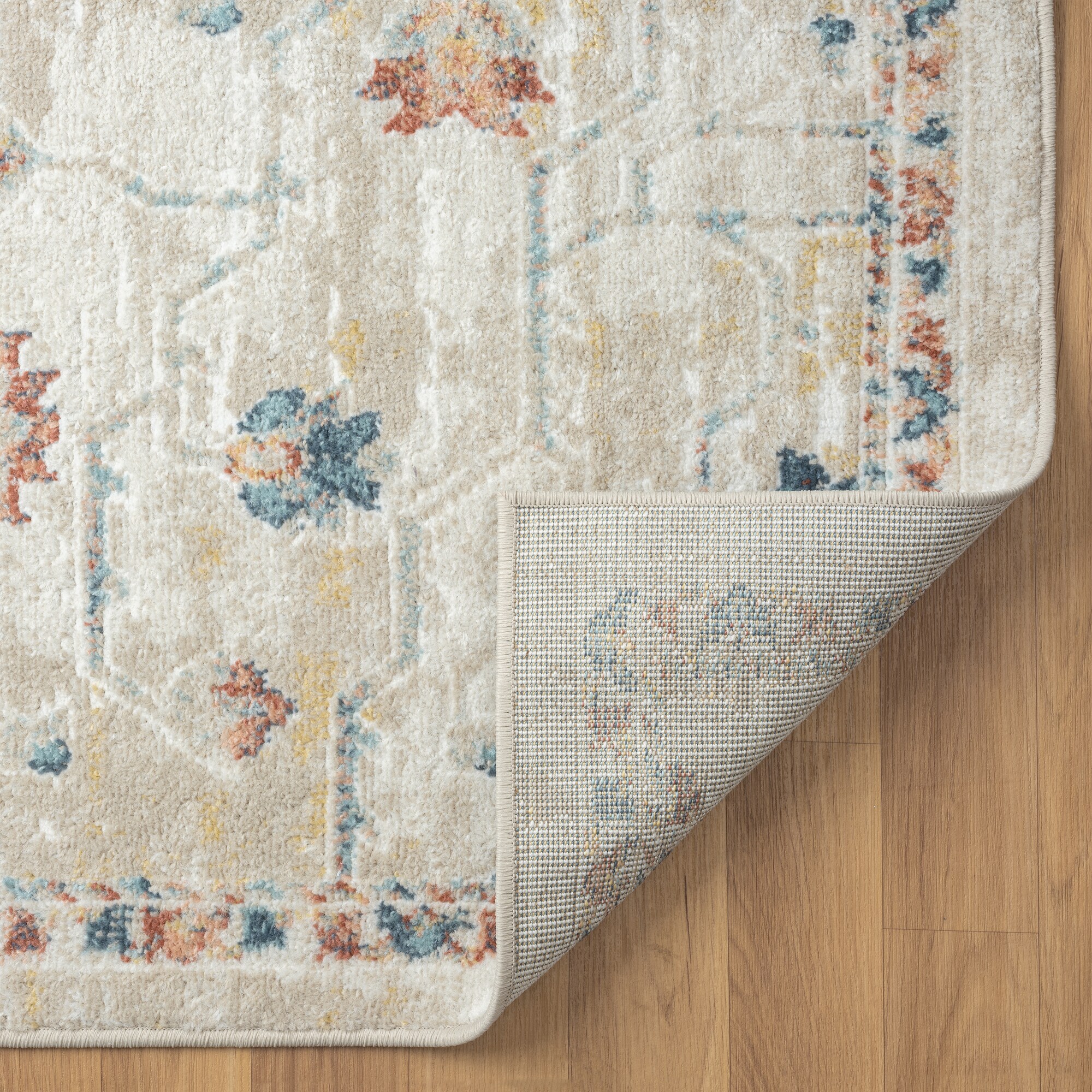 LR Home Arcady 8 X 10 (ft) Blue/Ivory Indoor Medallion Area Rug ...