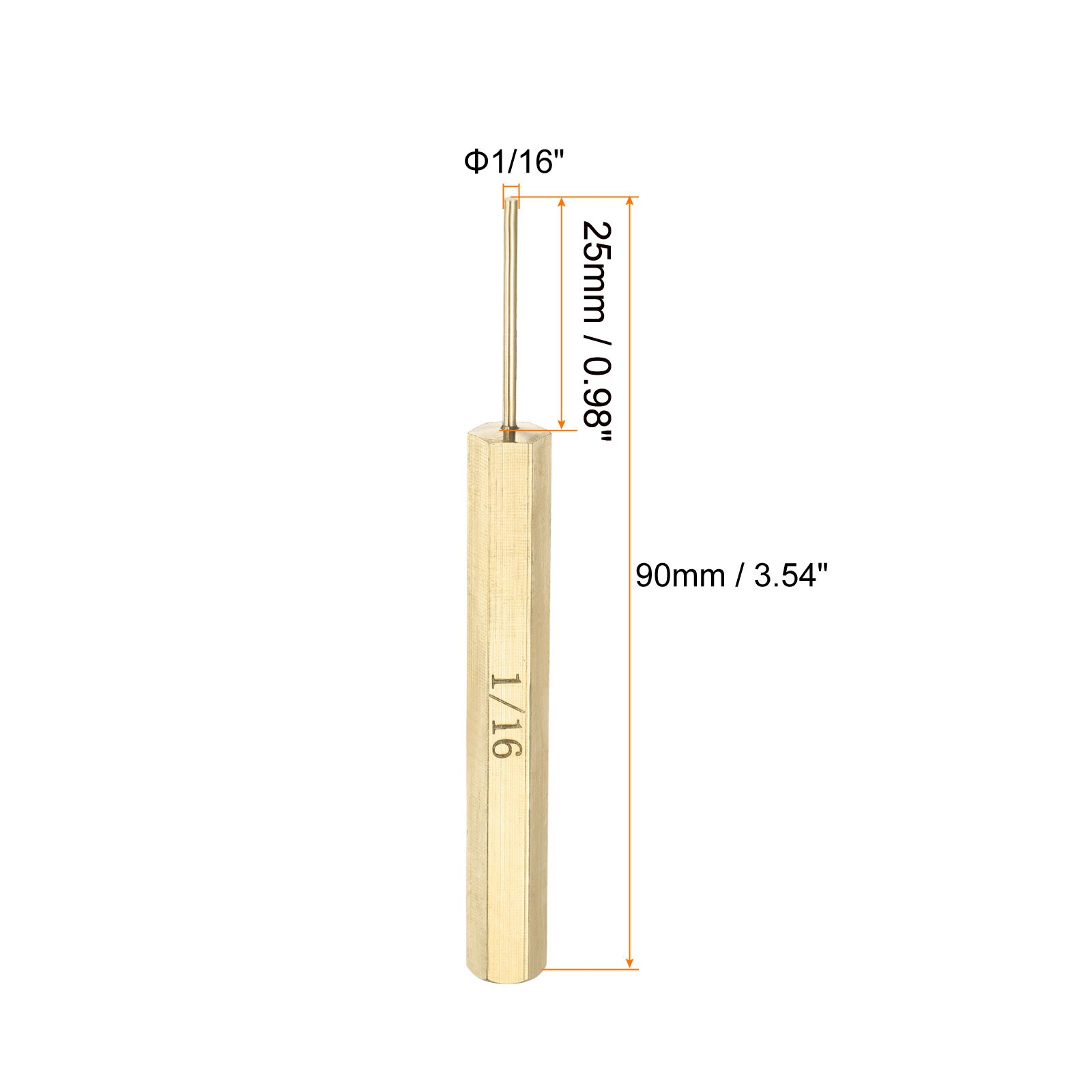 Unique Bargains Brass Pin Punch 1/16 Inch Non-marring Drive Punch ...