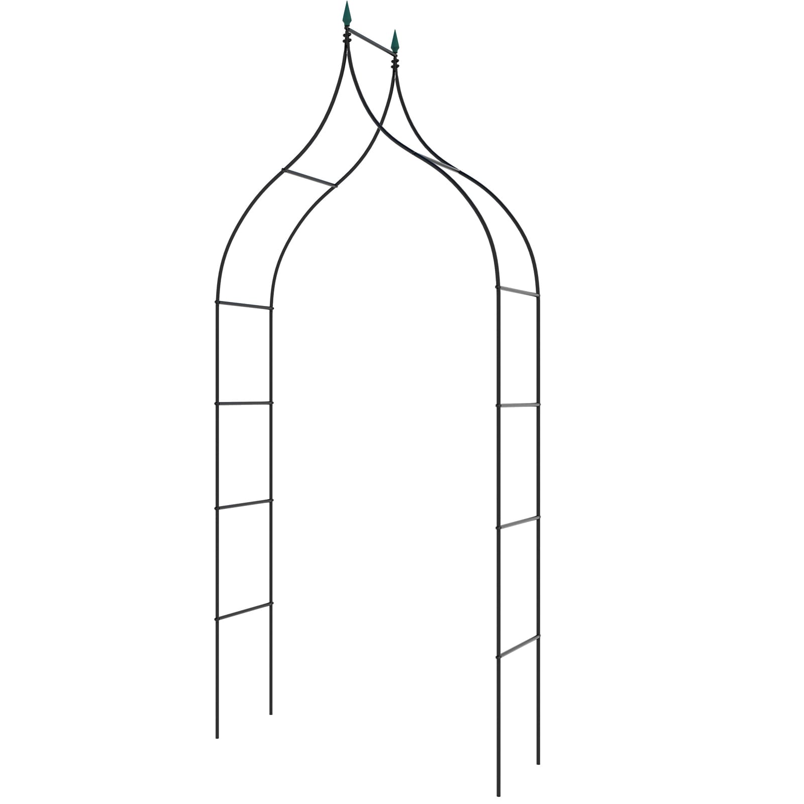 Slickblue Gothic Roof Decorative Metal Garden Arch for Vine Rose ...