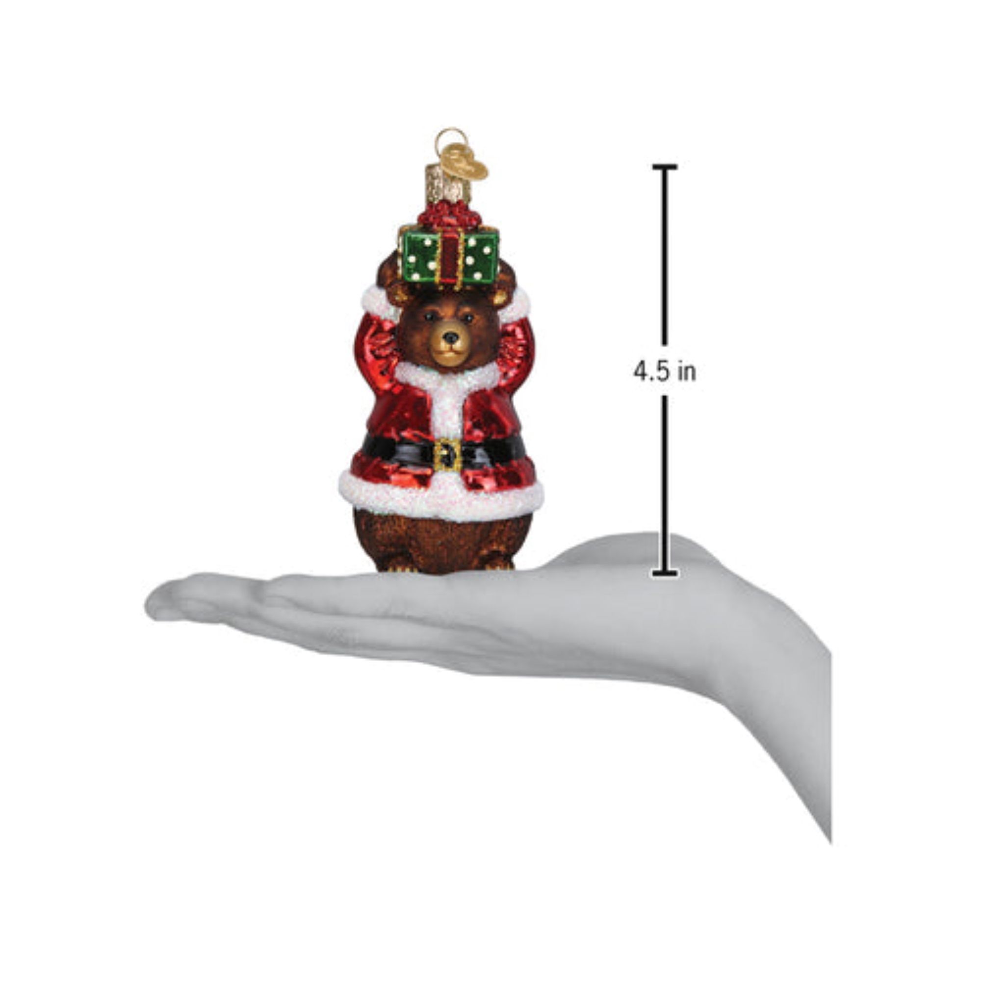 Old World Christmas Blown Glass Ornament for Christmas Tree - Bear in ...