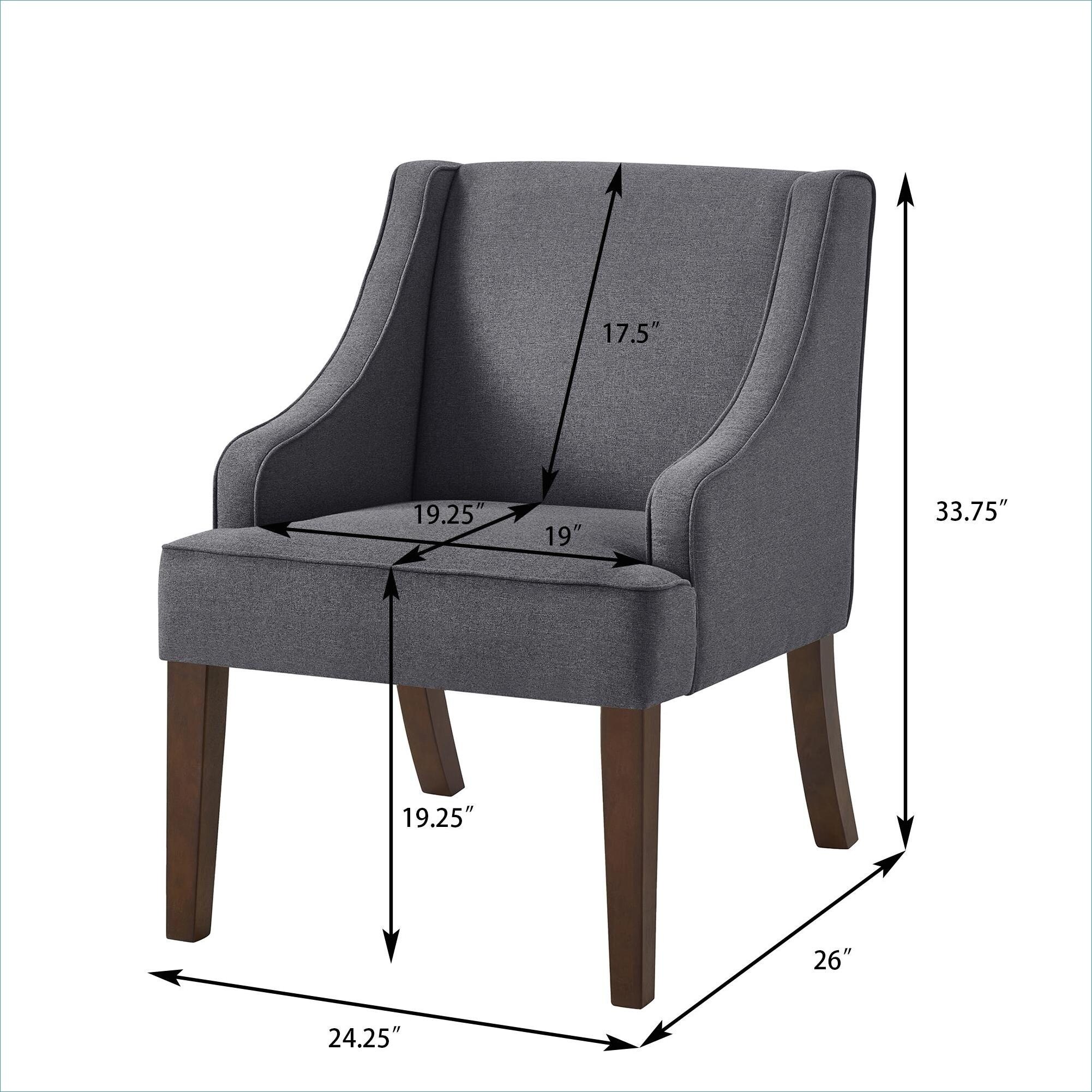 Watnature Living Room Bedroom Single Seat Mid Century Modern Linen ...