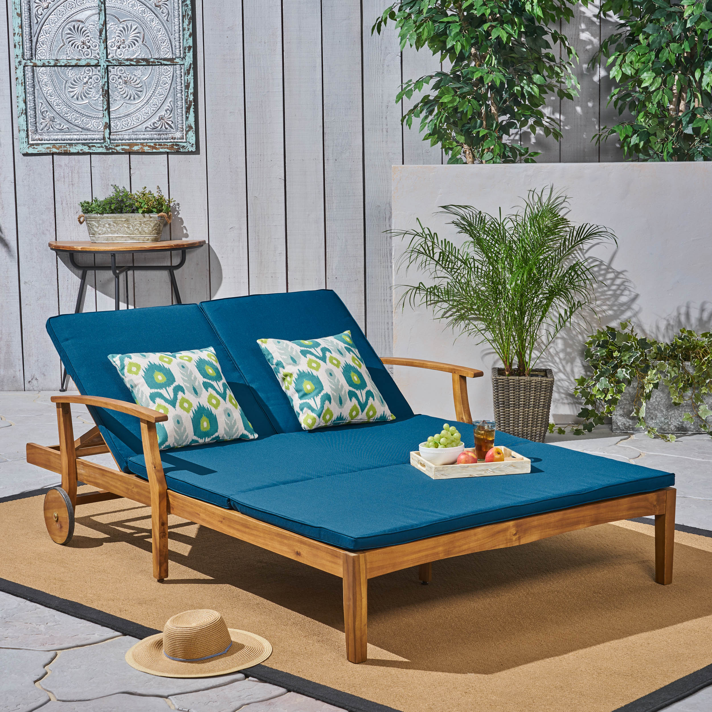 PERLA DOUBLE CHAISE LOUNGE Patio Furniture at Lowes.com