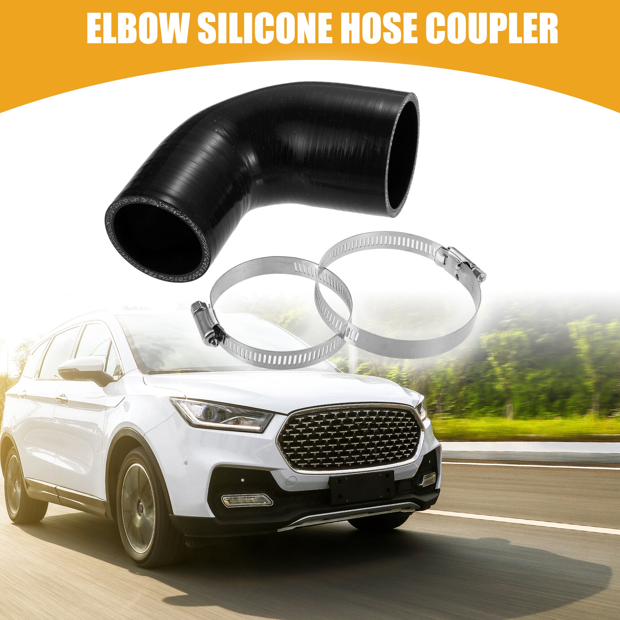 Unique Bargains 1pc 2-Inch ID to 2.48-Inch ID Universal 90 Degree Elbow ...