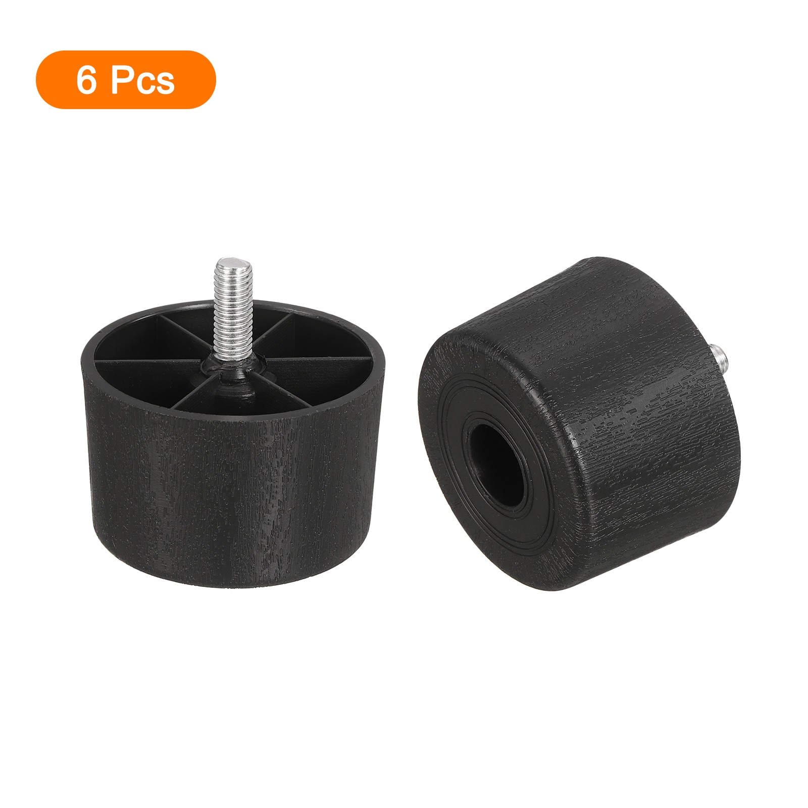 Unique Bargains 6pcs M10 x 1.5mm x 1.5 x 2.4-Inch Furniture Legs ...