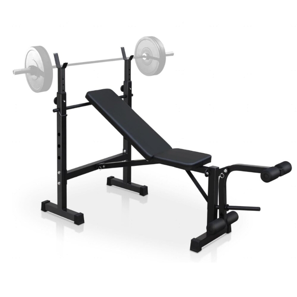 Garvee Adjustable Folding Weight Bench With Squat Rack Leg Developer ...