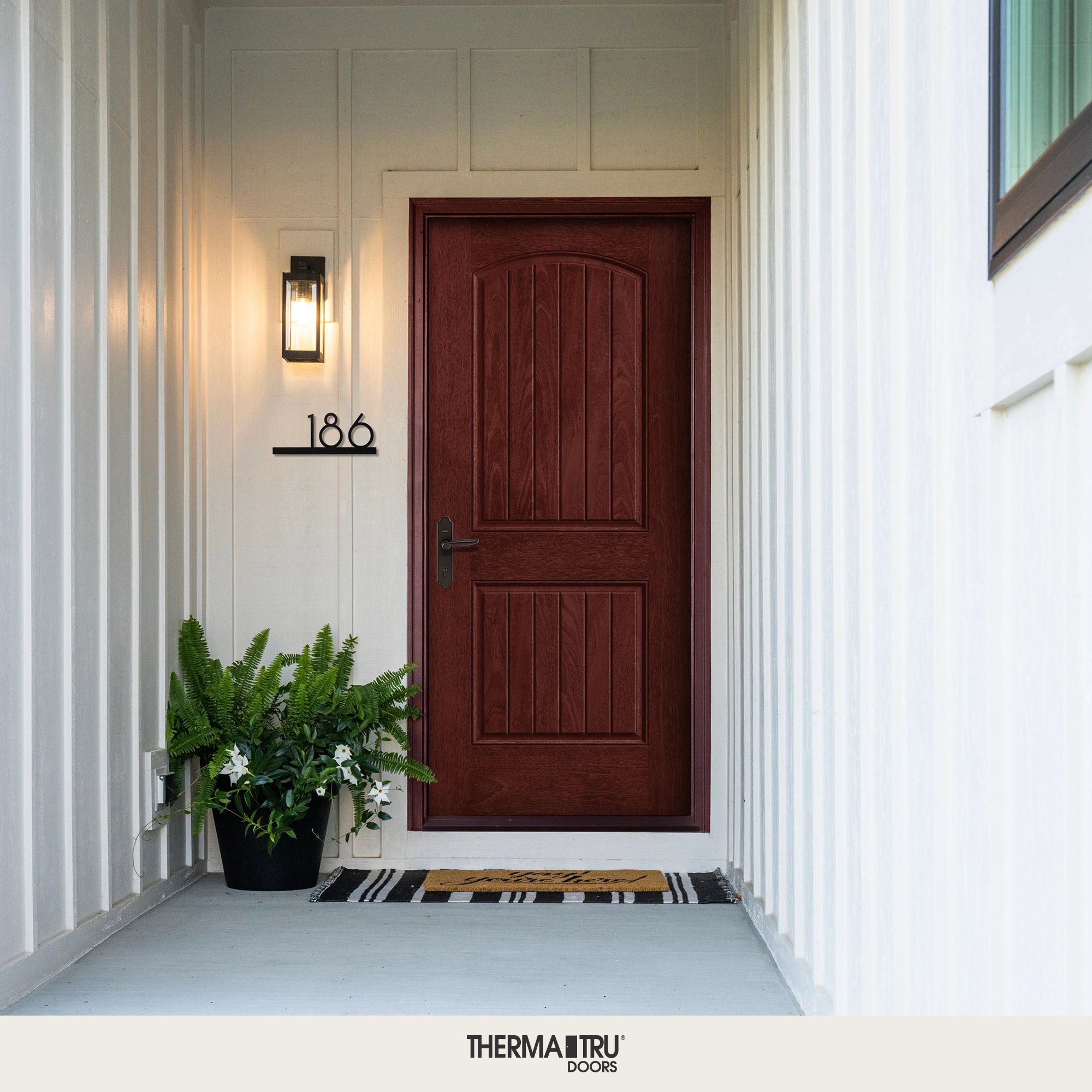 Therma-Tru 36-in x 80-in x 4-9/16-in Fiberglass No glass Right-hand ...