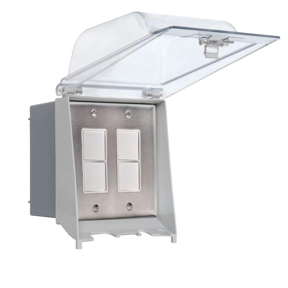 Eurofase Dual Duplex Switch Weatherproof Surface Mount and Gang Box ...