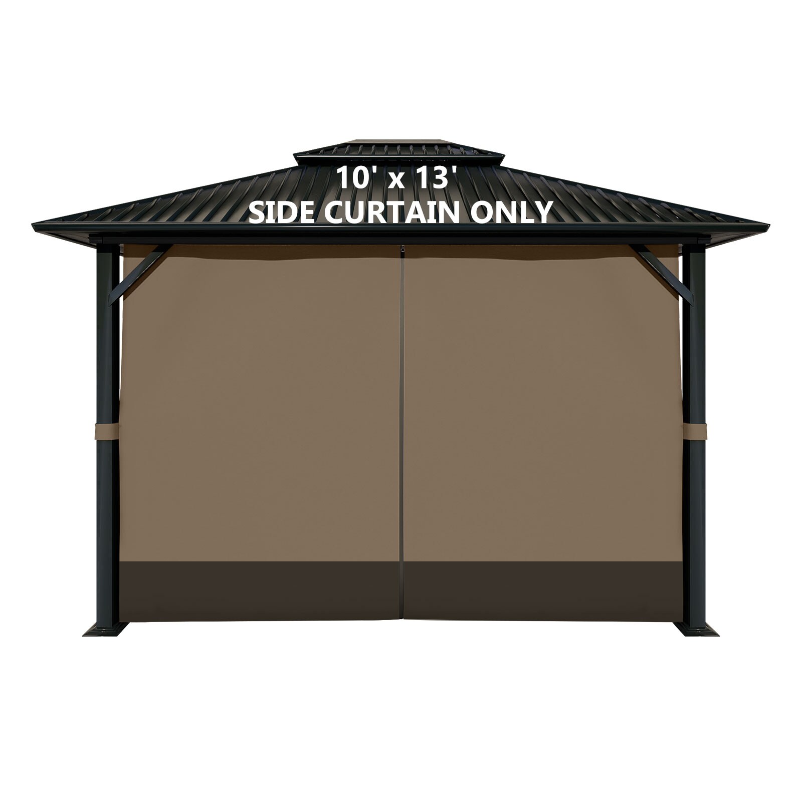 Aoodor 156-in x 120-in Brown and Coffee Gazebo Curtains A031-MBNCE at ...