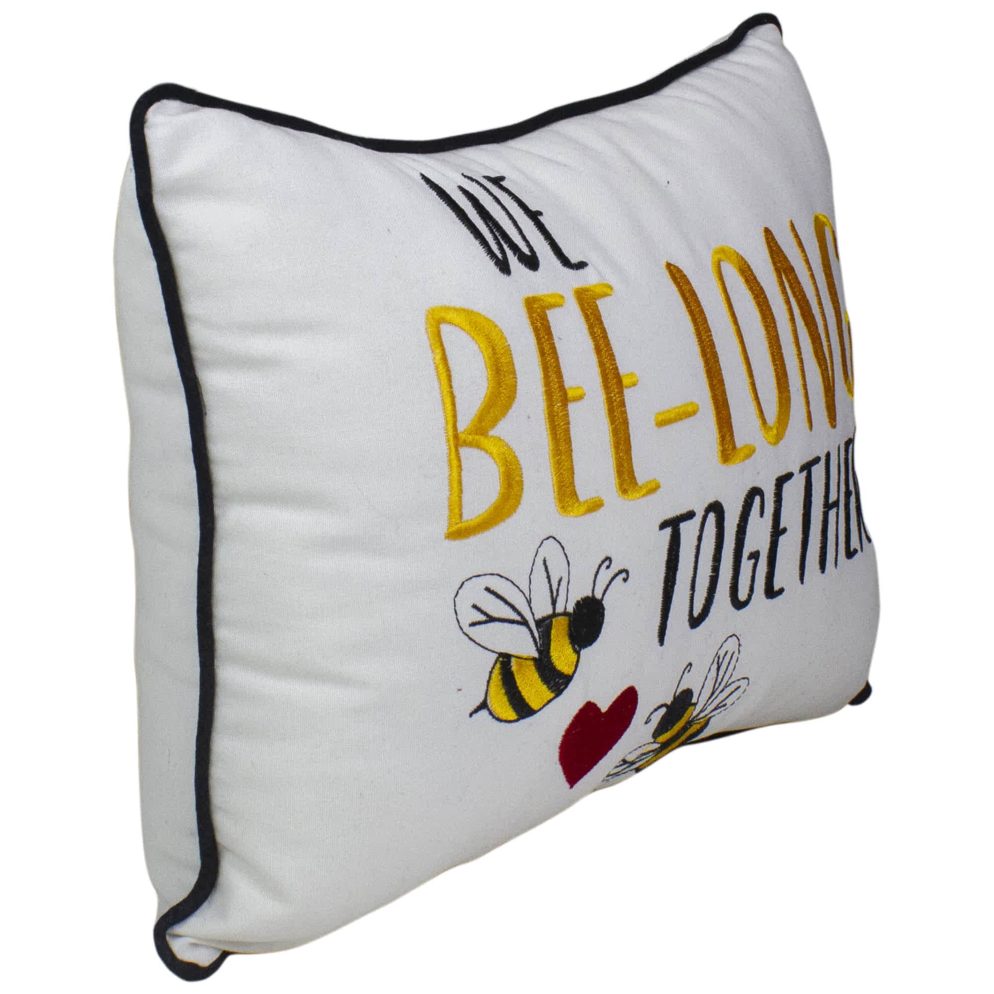 C&F Home 16 inch Black and White 'We Bee-Long Together' Spring Throw ...