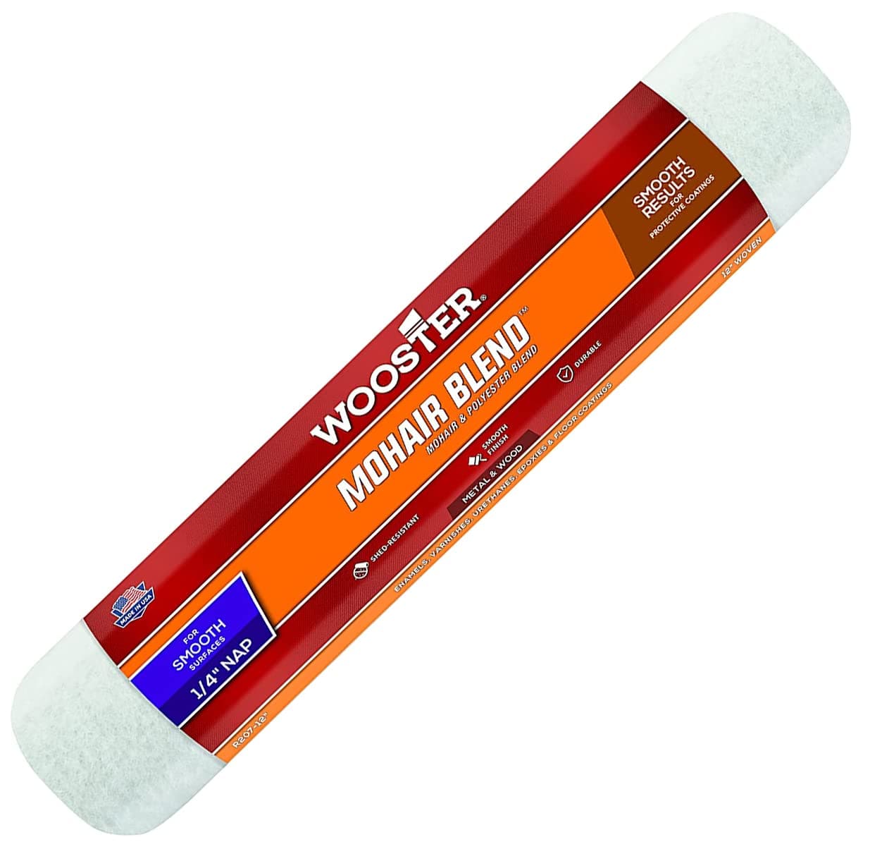 Wooster Genuine 12in Mohair Blend 1/4in Nap Roller Cover - R207-12 at ...
