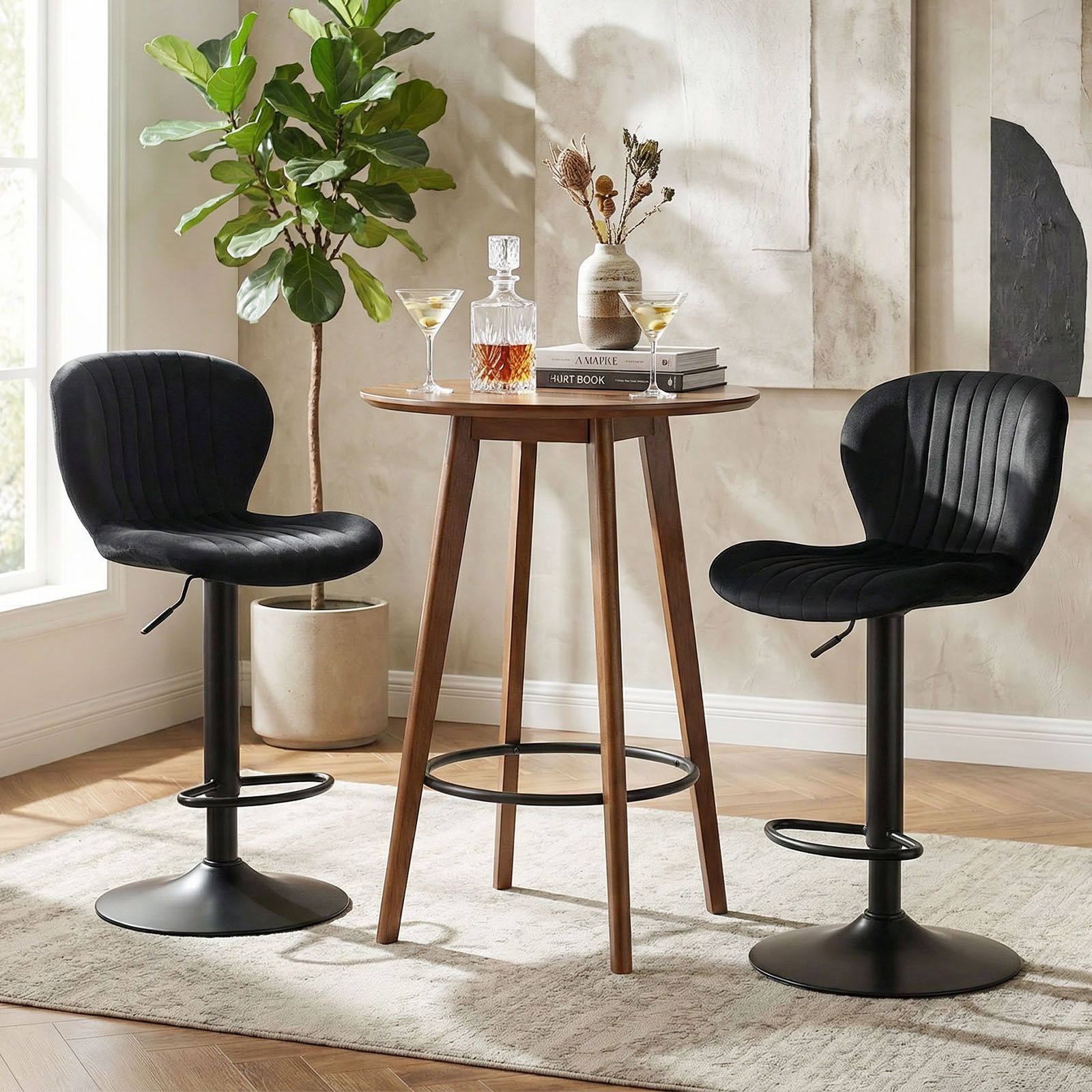 Slickblue Modern Adjustable Bar Chair (24 - 32 Inch H) Set of 2 Gray ...