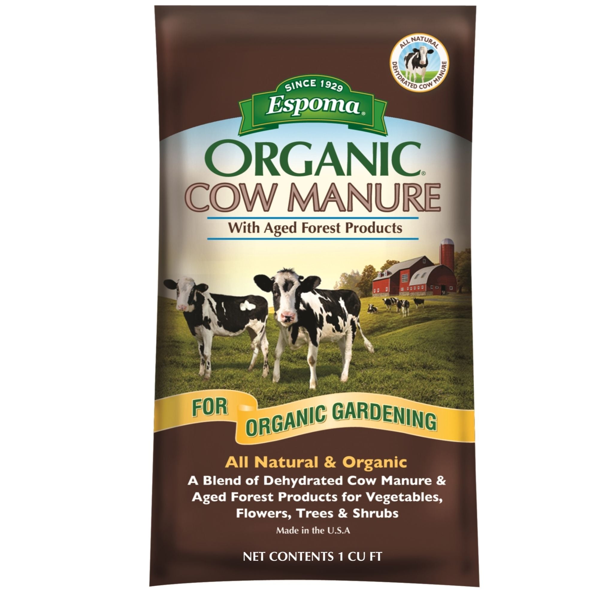 Espoma Organic Cow Manure with All Natural Aged Forest Products for ...