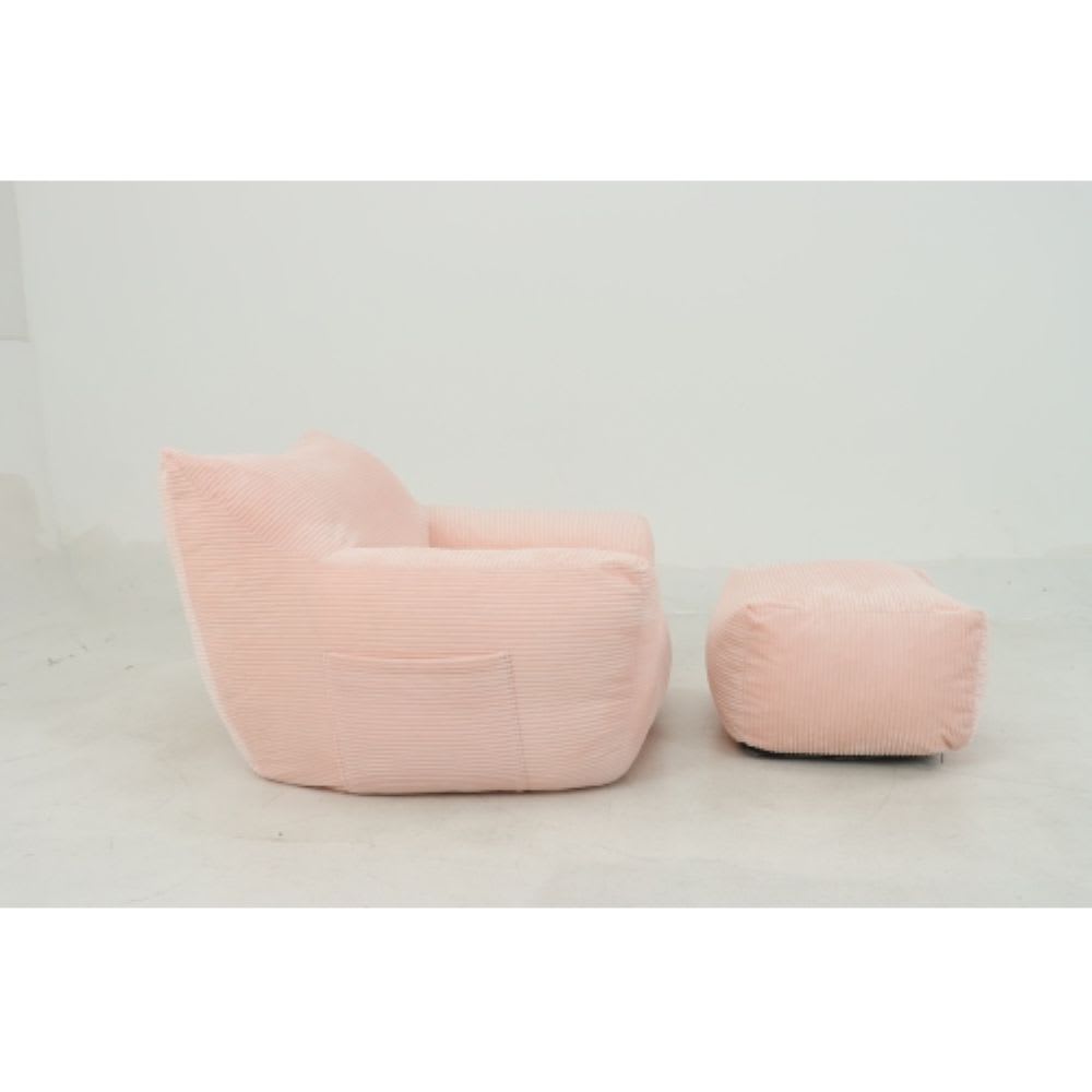 Etokfoks Oversized Bean Bag Chair for Adults High Resilience Foam ...