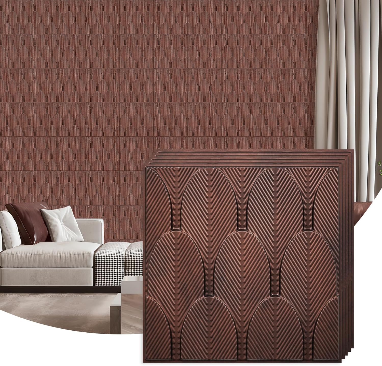 STICKGOO 33 Pack 12 x 12 inch 3D Wall Panels Peel and Stick Antique ...