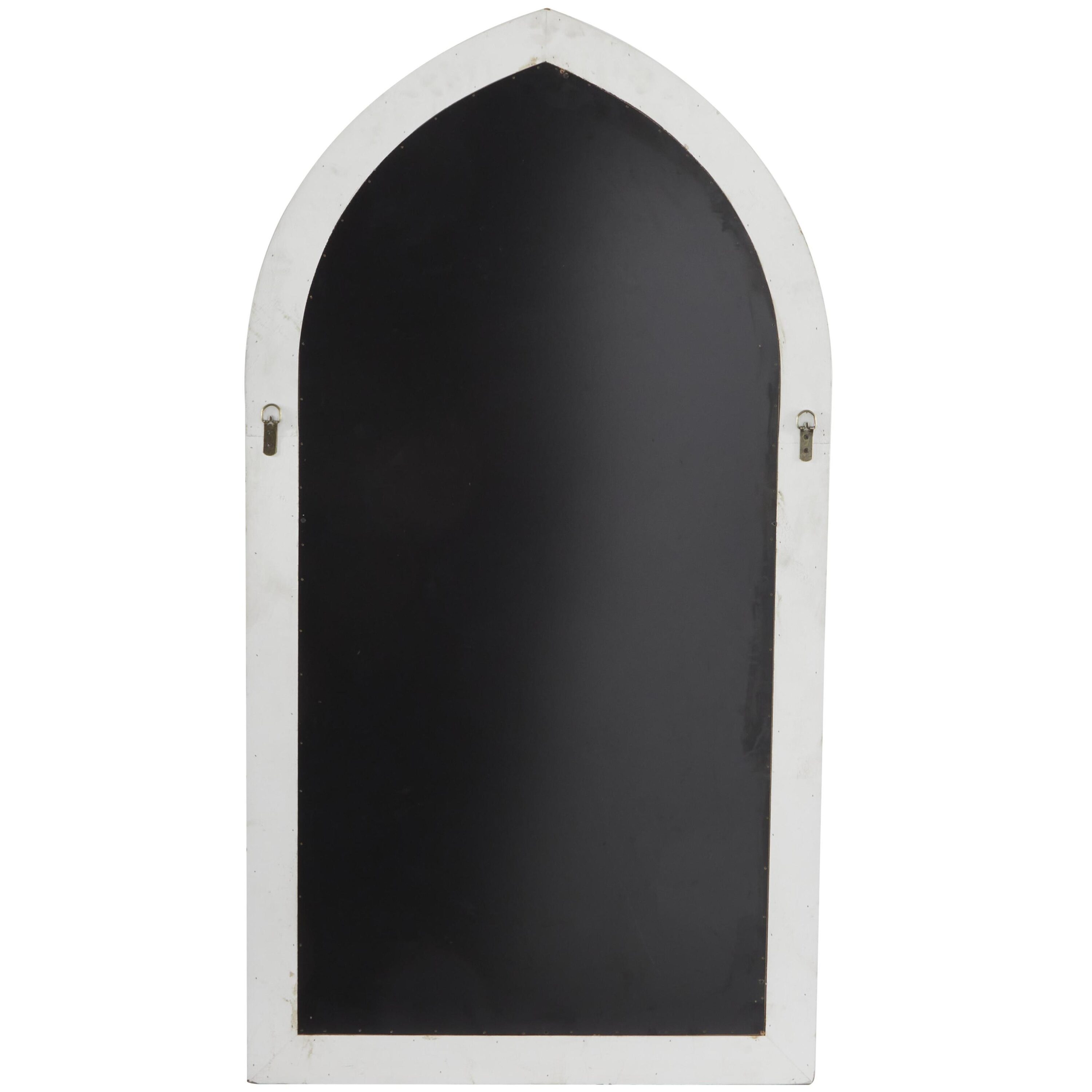 Grayson Lane 27.5-in W x 51.5-in H Arch White Carved with Arched Window Panes Framed Full Length ...