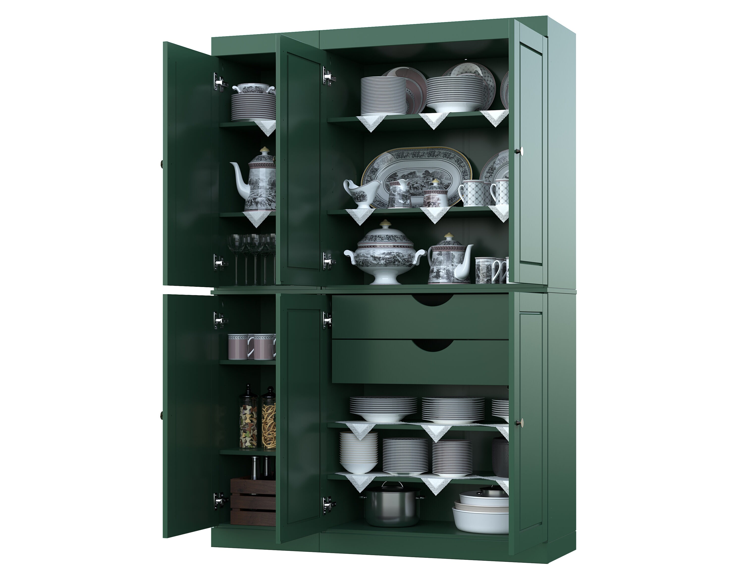 Palace Imports 48.5-in W Solid Wood Tall Raised Panel Modular Kitchen ...