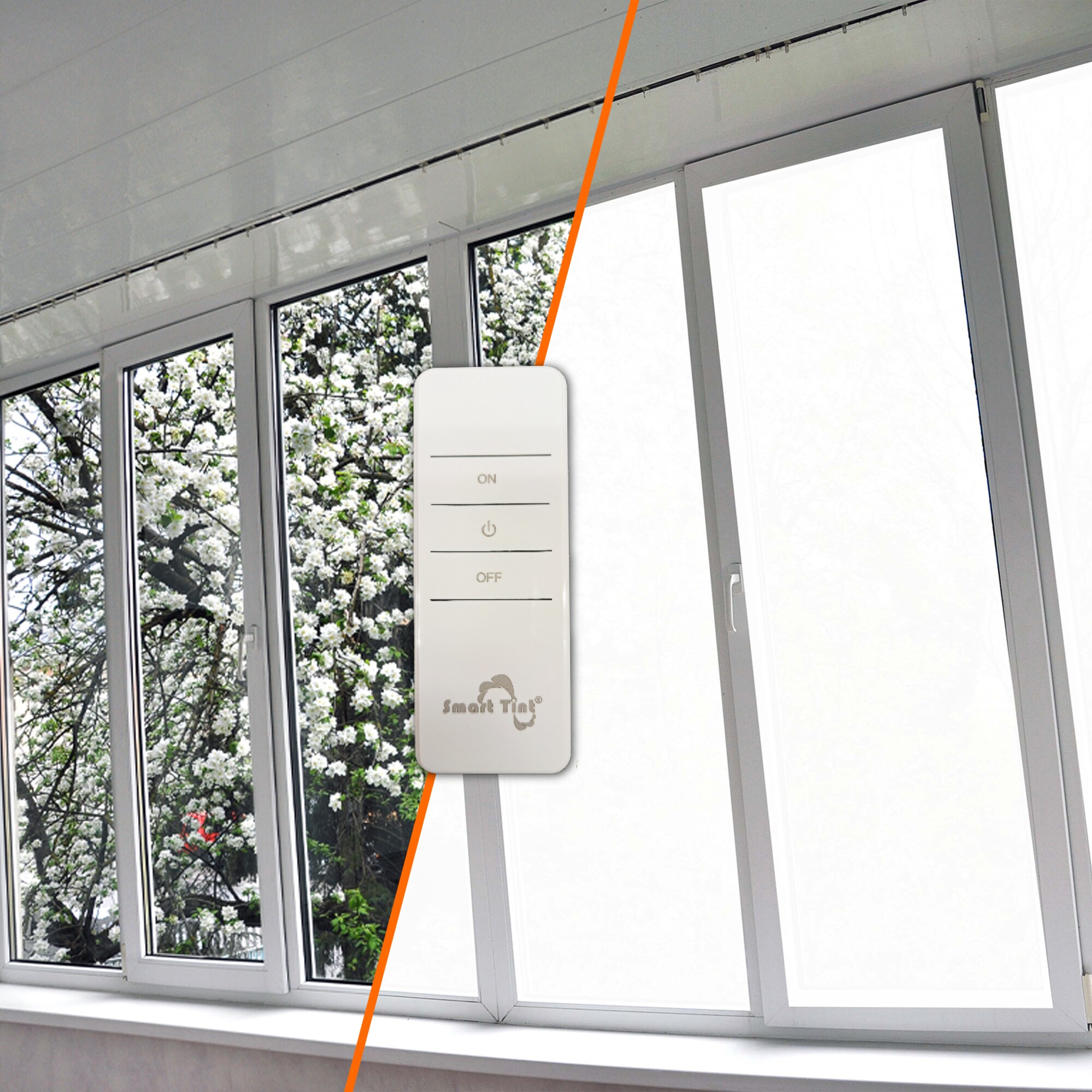 Smart Film 24-in x 36-in Clear Powered On Frosted White Powered Off ...