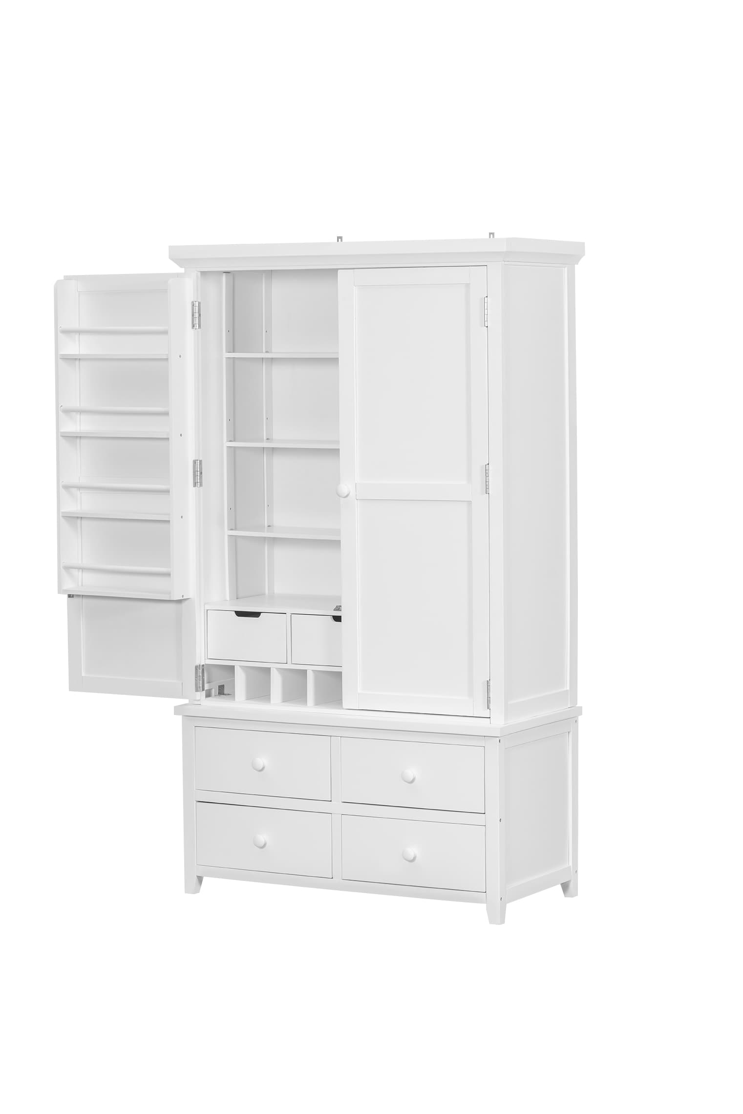 Kahomvis Contemporary/Modern White Pantry in the Dining & Kitchen ...