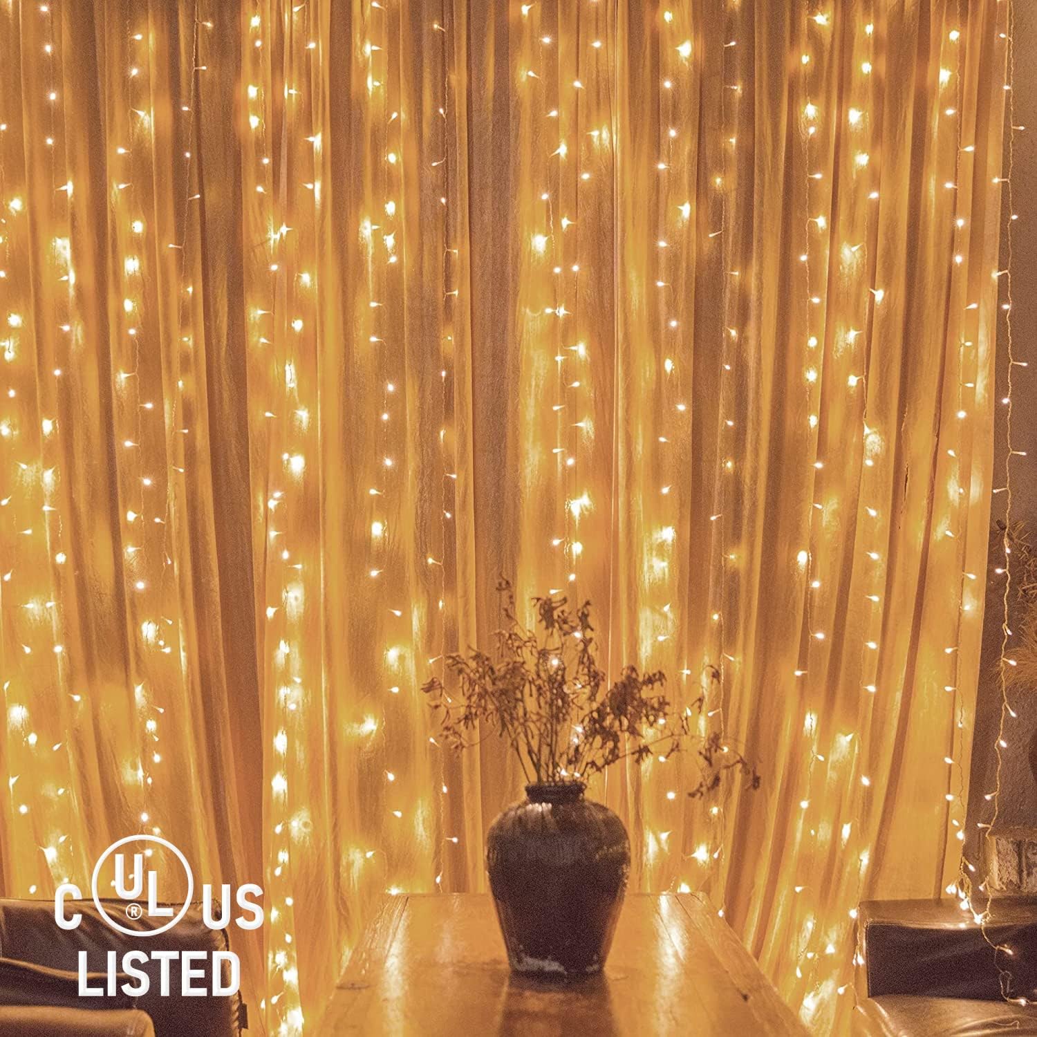 Twinkle Star Window Curtain String Lights for Christmas; Wedding; Party ...