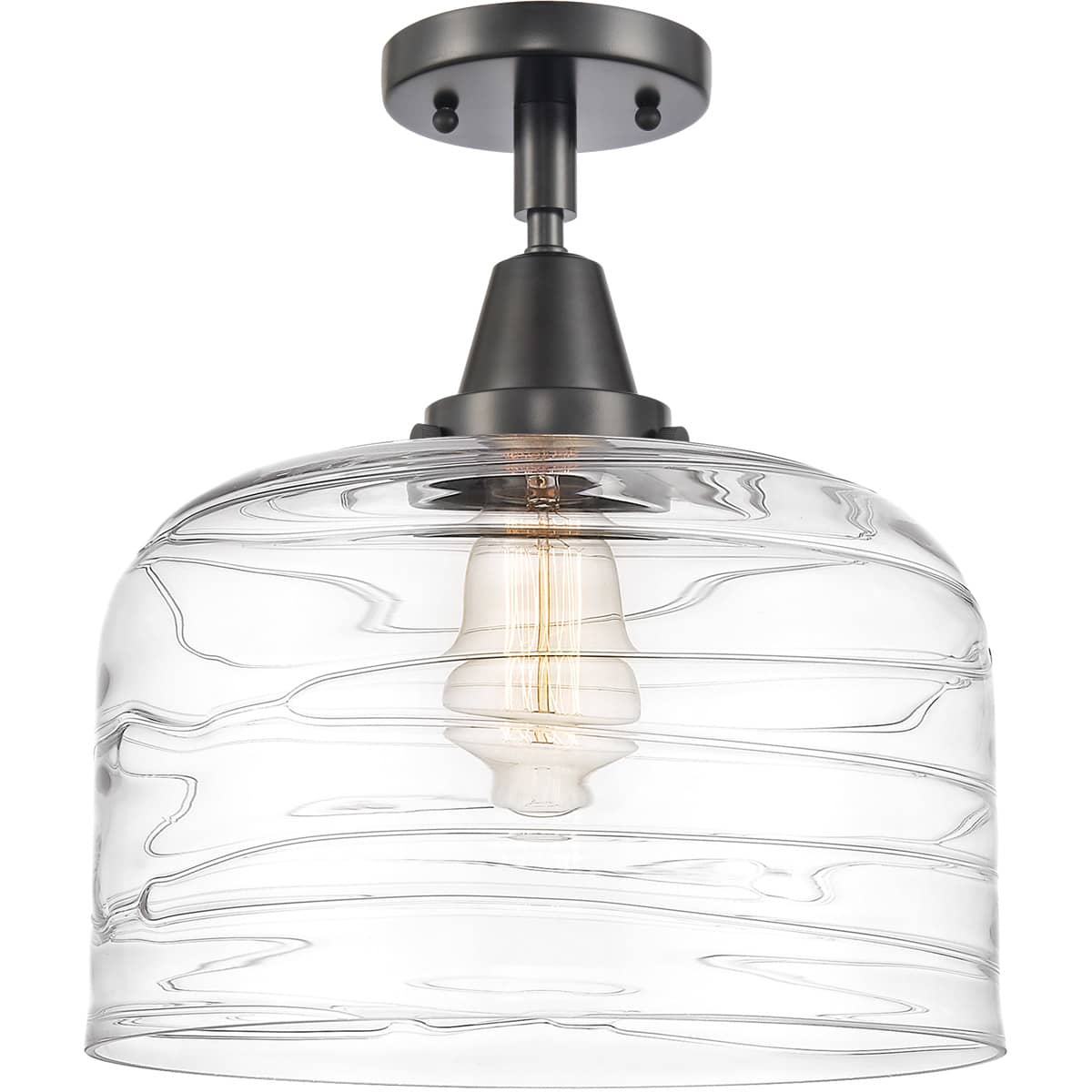 Innovations Lighting 447-1C-BK-G713-L Franklin Restoration Bell Flush ...