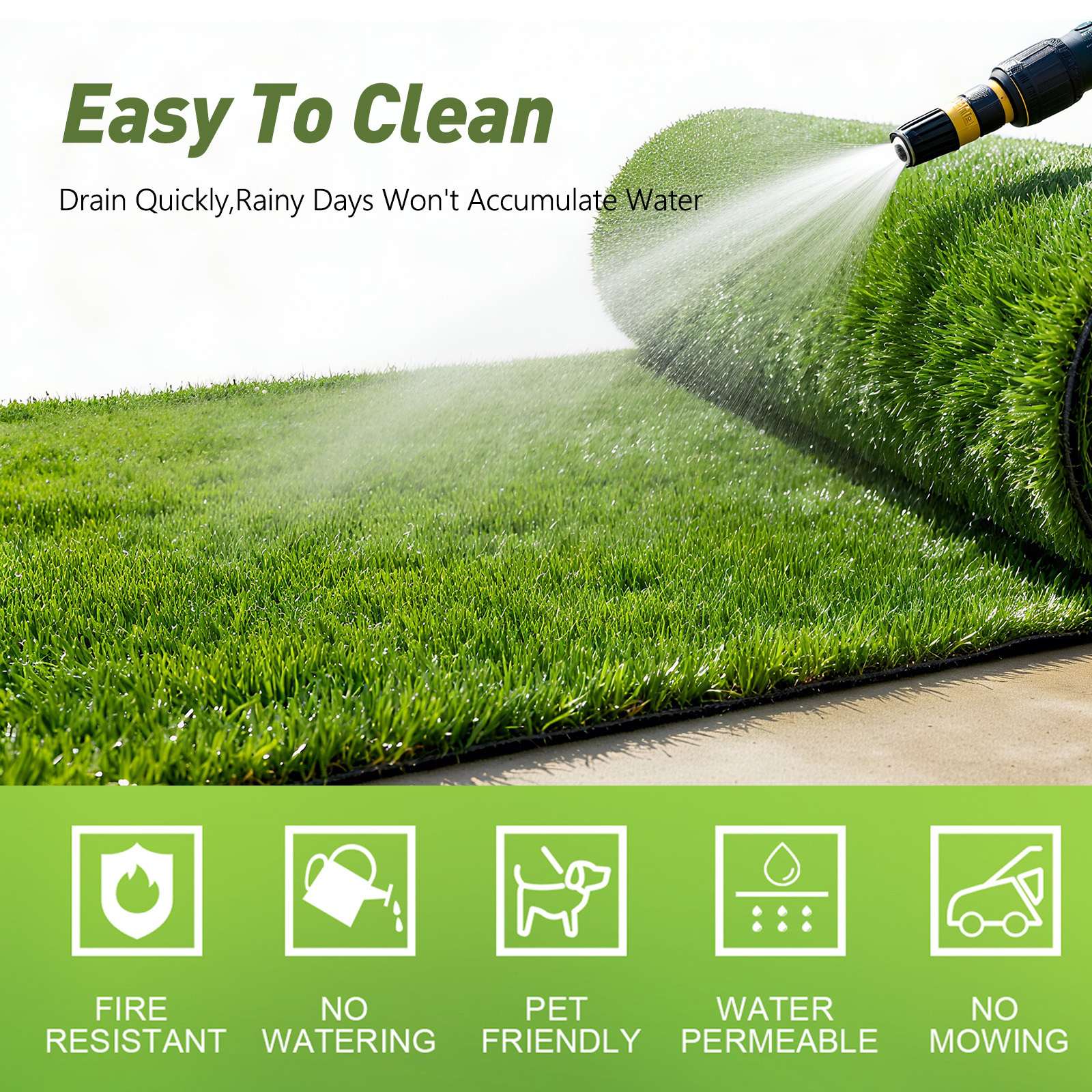 Rbied 7FT x15FT 105 Square FT Realistic Deluxe Artificial Grass ...
