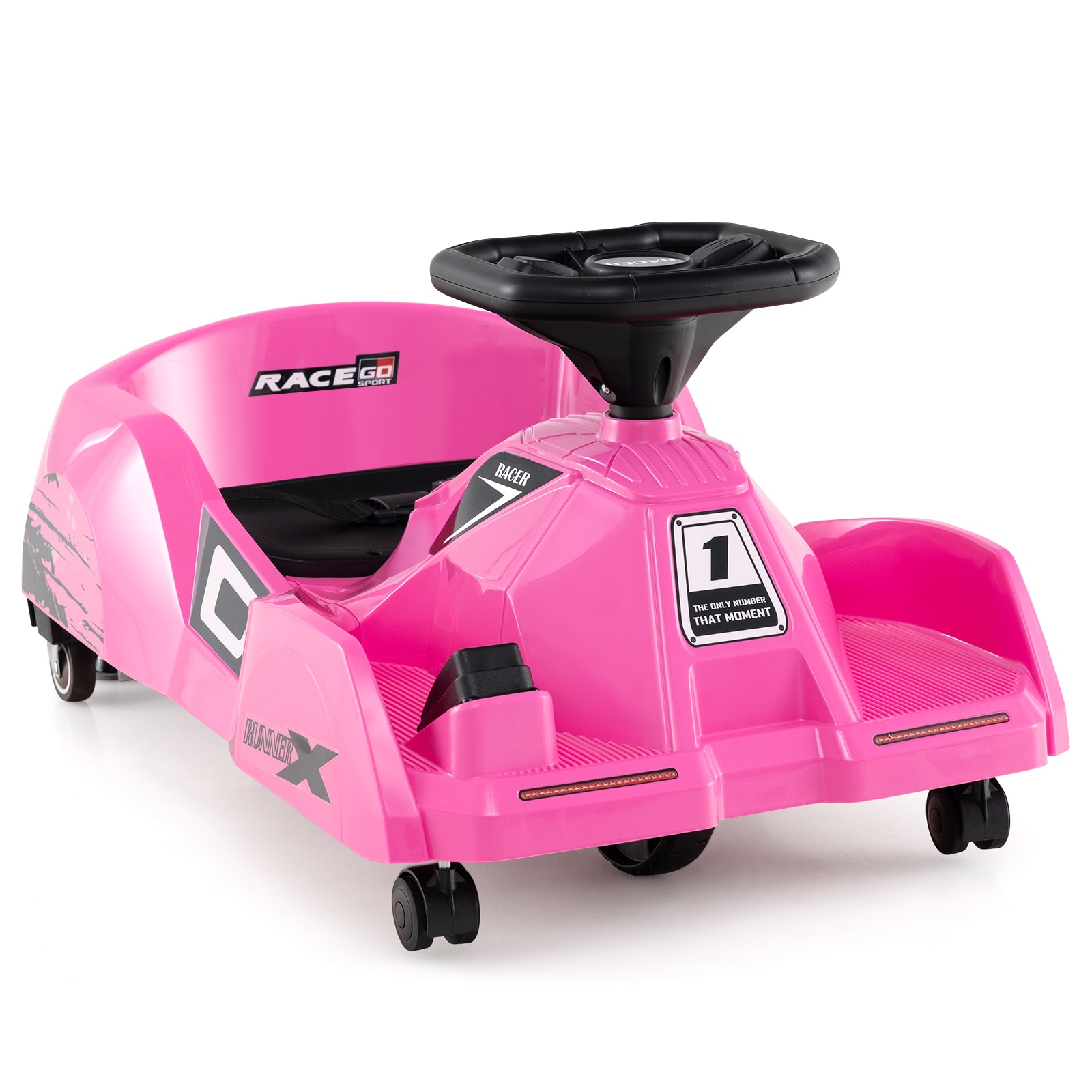 SUGIFT 12V Electric Cleaning Go Kart with Detachable Mop and Remote ...