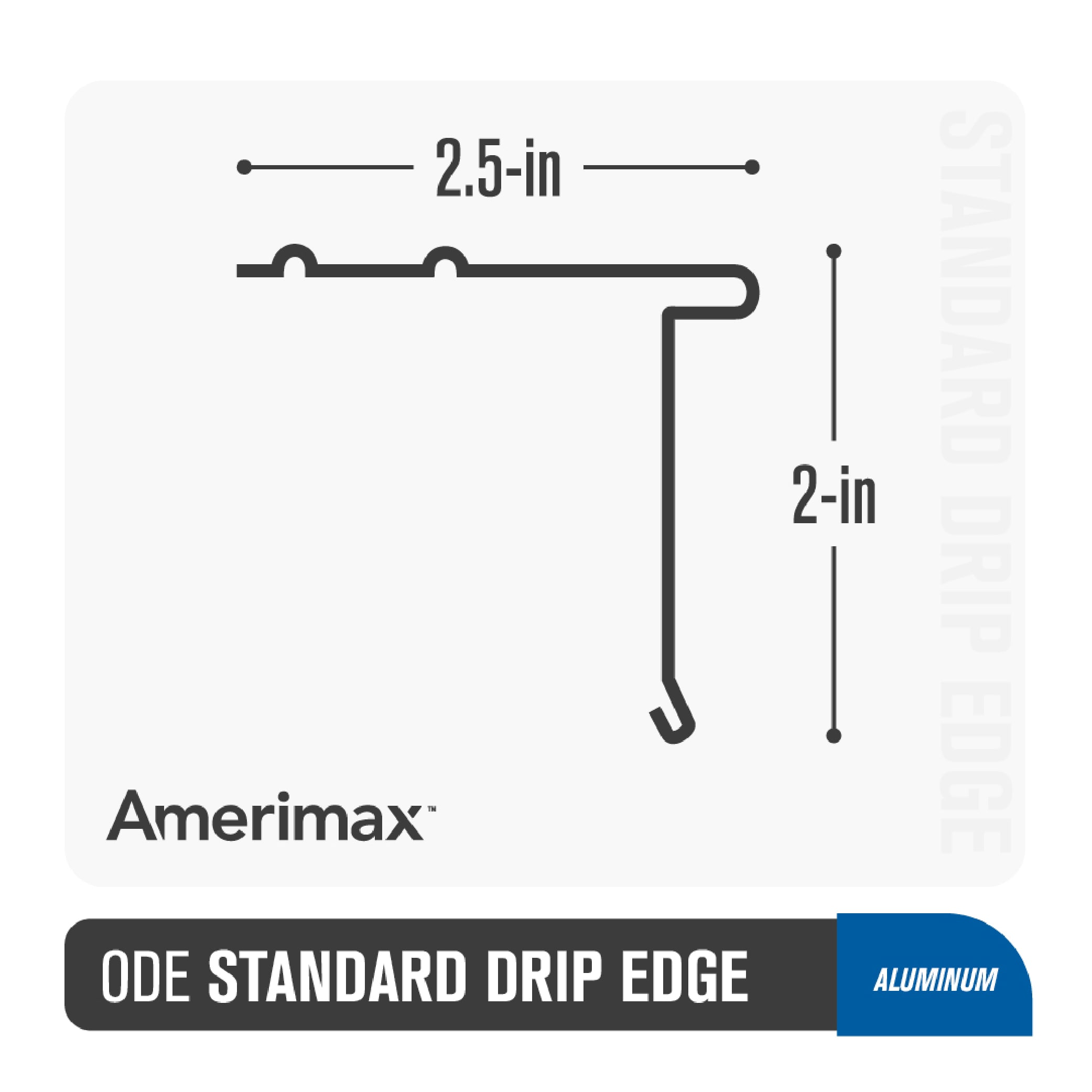 Amerimax ODE 2.5-in x 10-ft White Aluminum Drip Edge in the Drip Edge ...