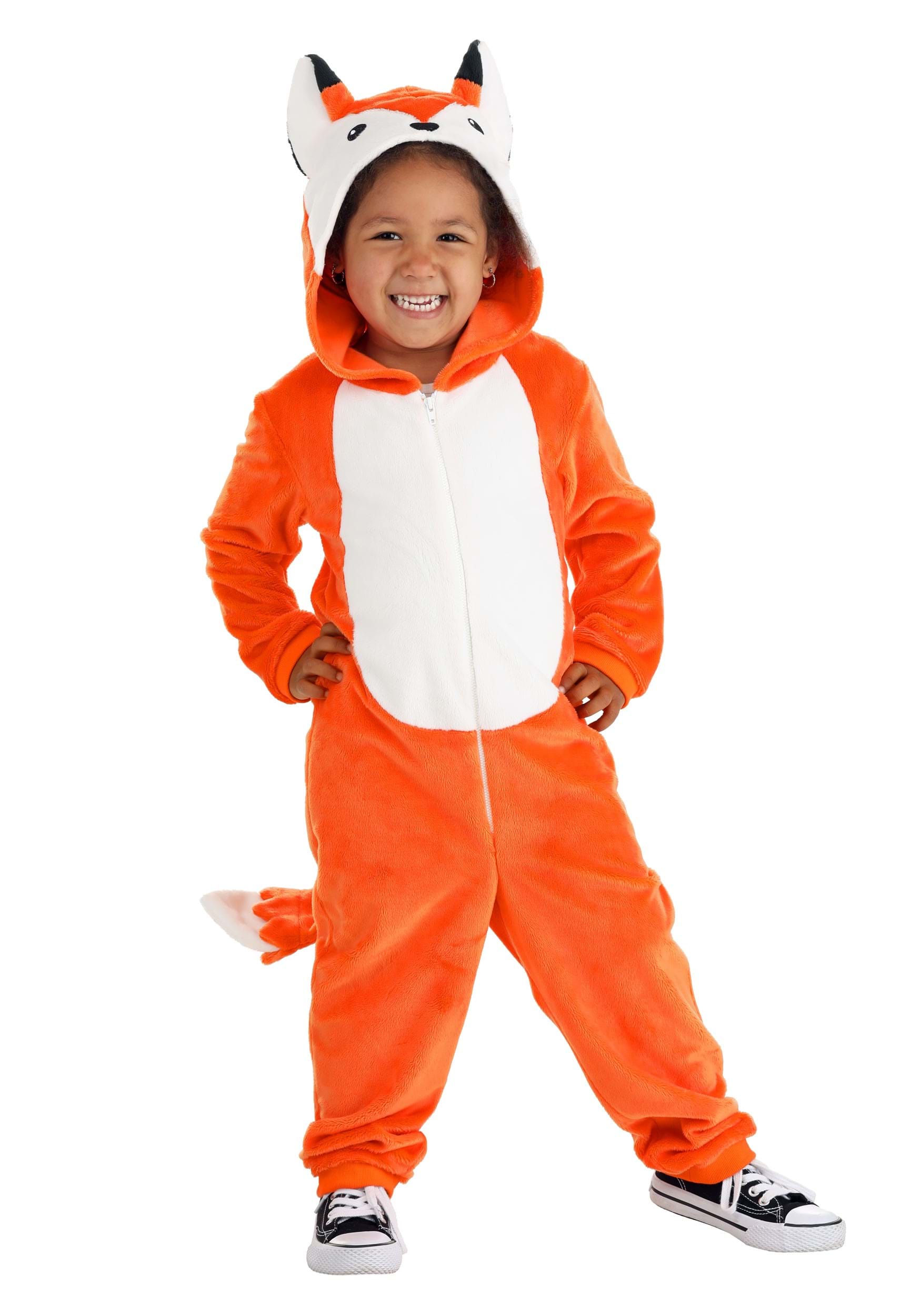 HalloweenCostumes.com FUN Costumes Toddler Orange Fox Onesie Costume 4T ...
