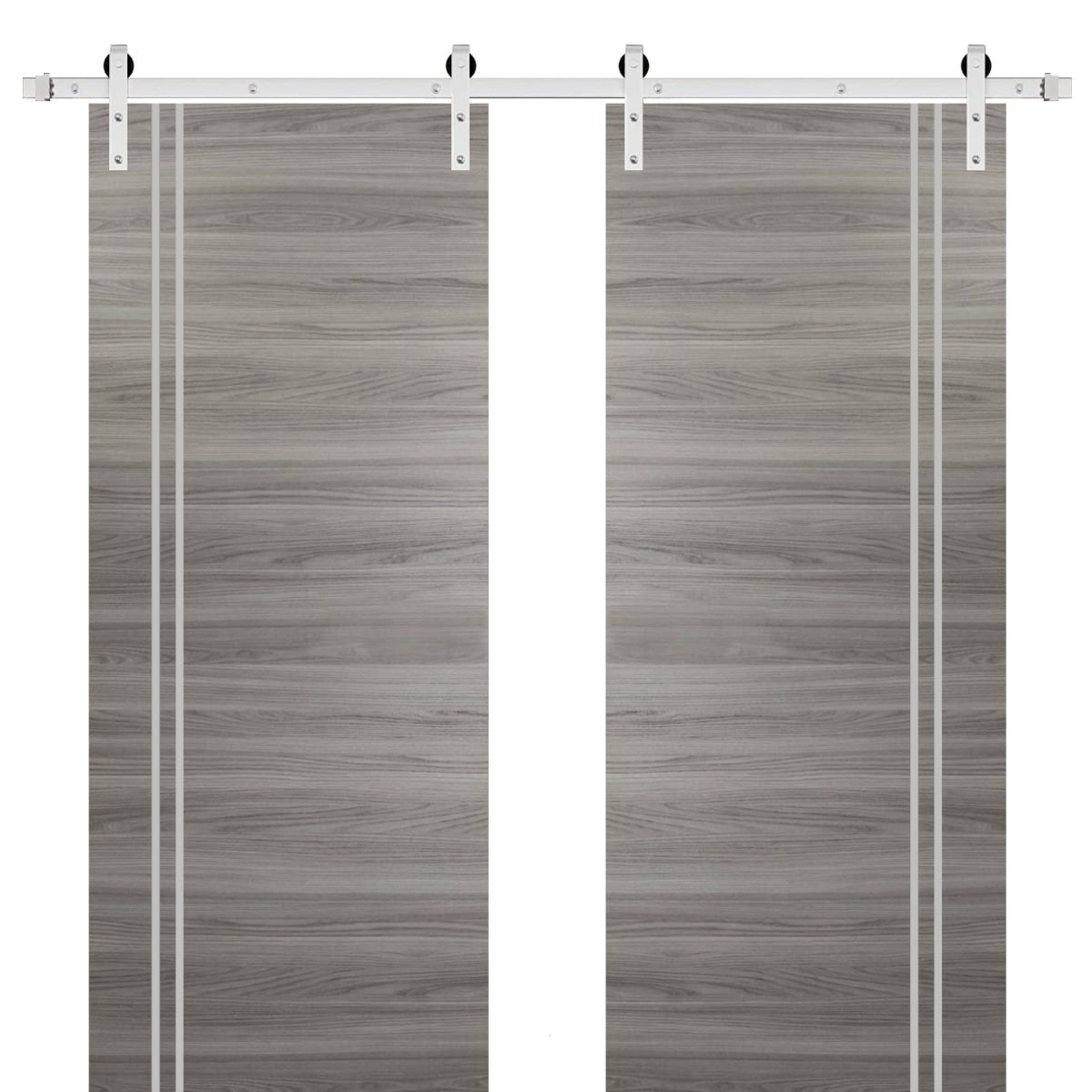SARTODOORS Interior Double Barn Doors - Planum 0310 Ginger Ash -84x84 ...
