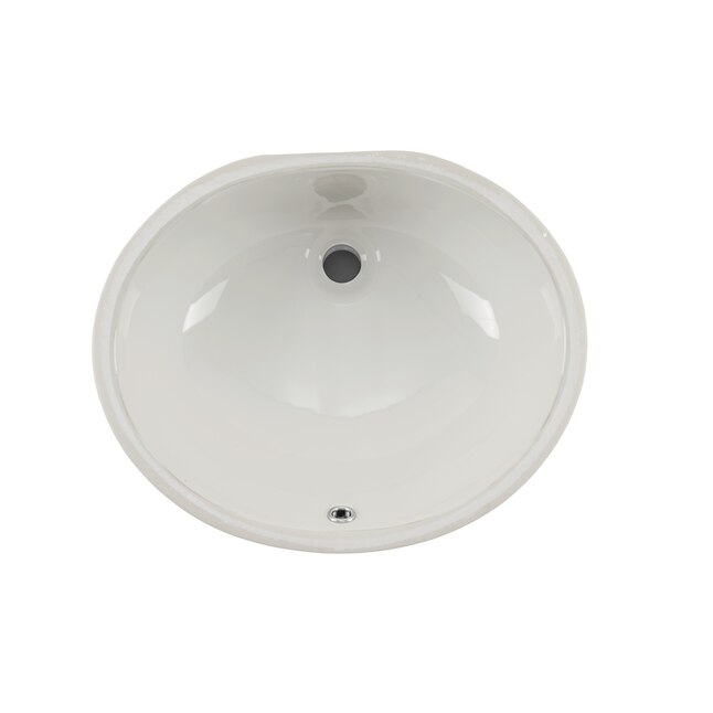Superior Sinks White Glazed Porcelain Undermount Oval Traditional