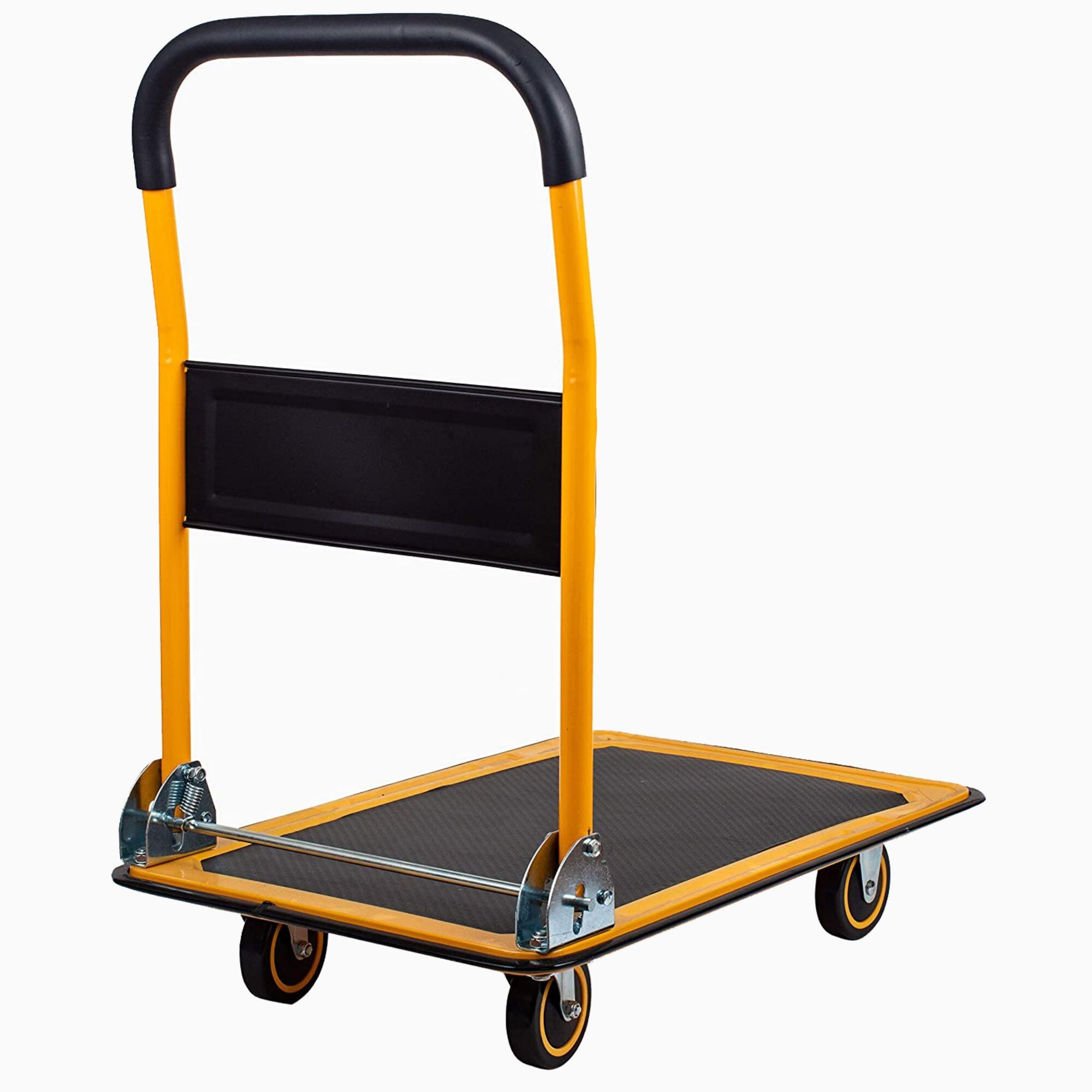 Kahomvis 330-lb Capacity 4-Wheel Yellow Steel Standard Duty Platform ...