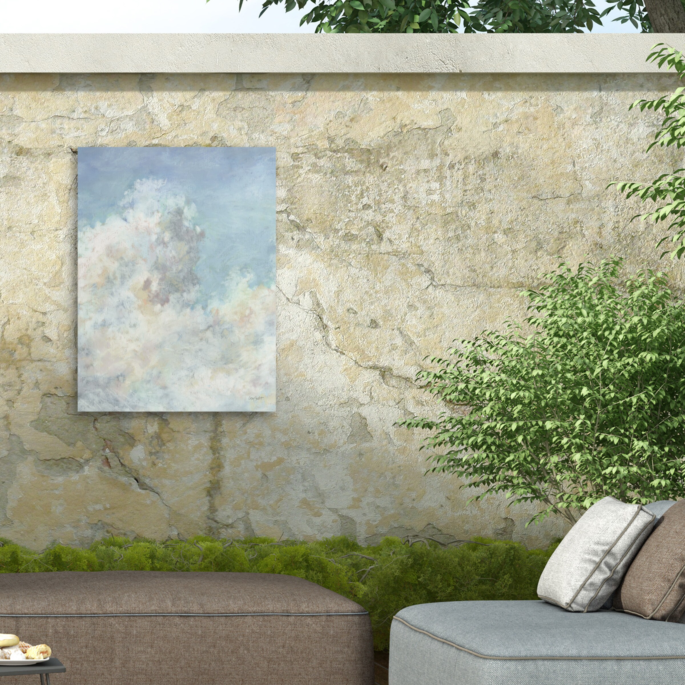 Trademark Fine Art Lisa Audit Heavenly Blue 05 Outdoor Canvas in the ...