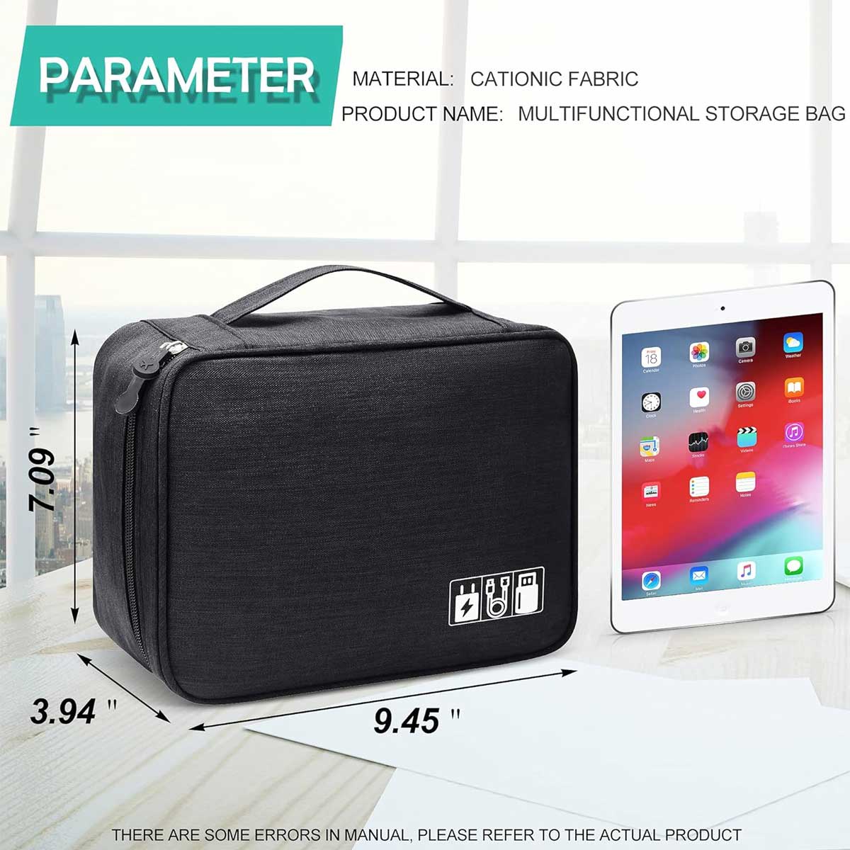 Aoibox Electronics Organizer Travel Cable Bag Waterproof Portable ...