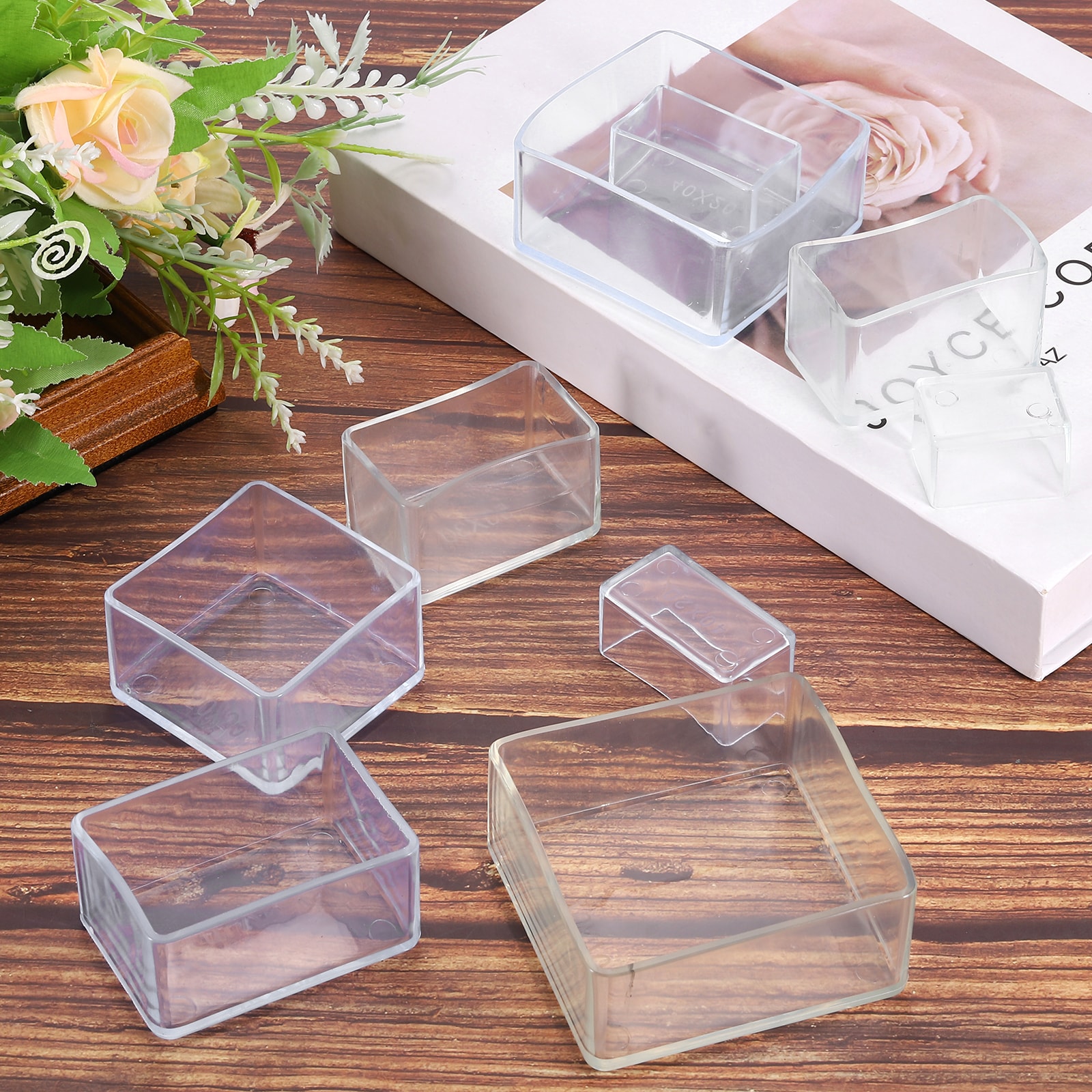 Unique Bargains 16pcs Silicone Chair Leg Floor Protectors 0.8 x 0.8inch ...