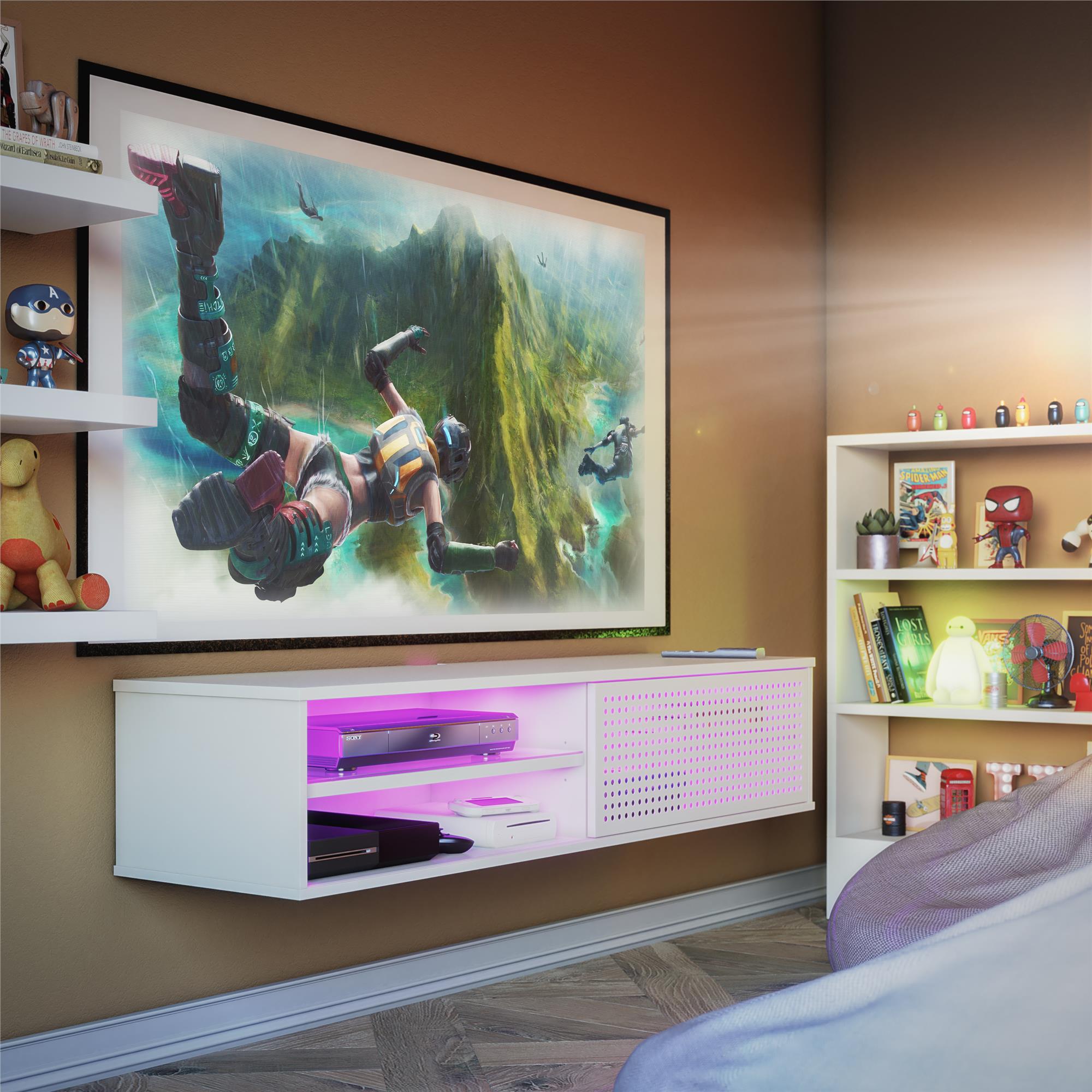 LUXEYARD Glitch Floating TV Stand for TVs up to 60Inch in the TV Stands ...