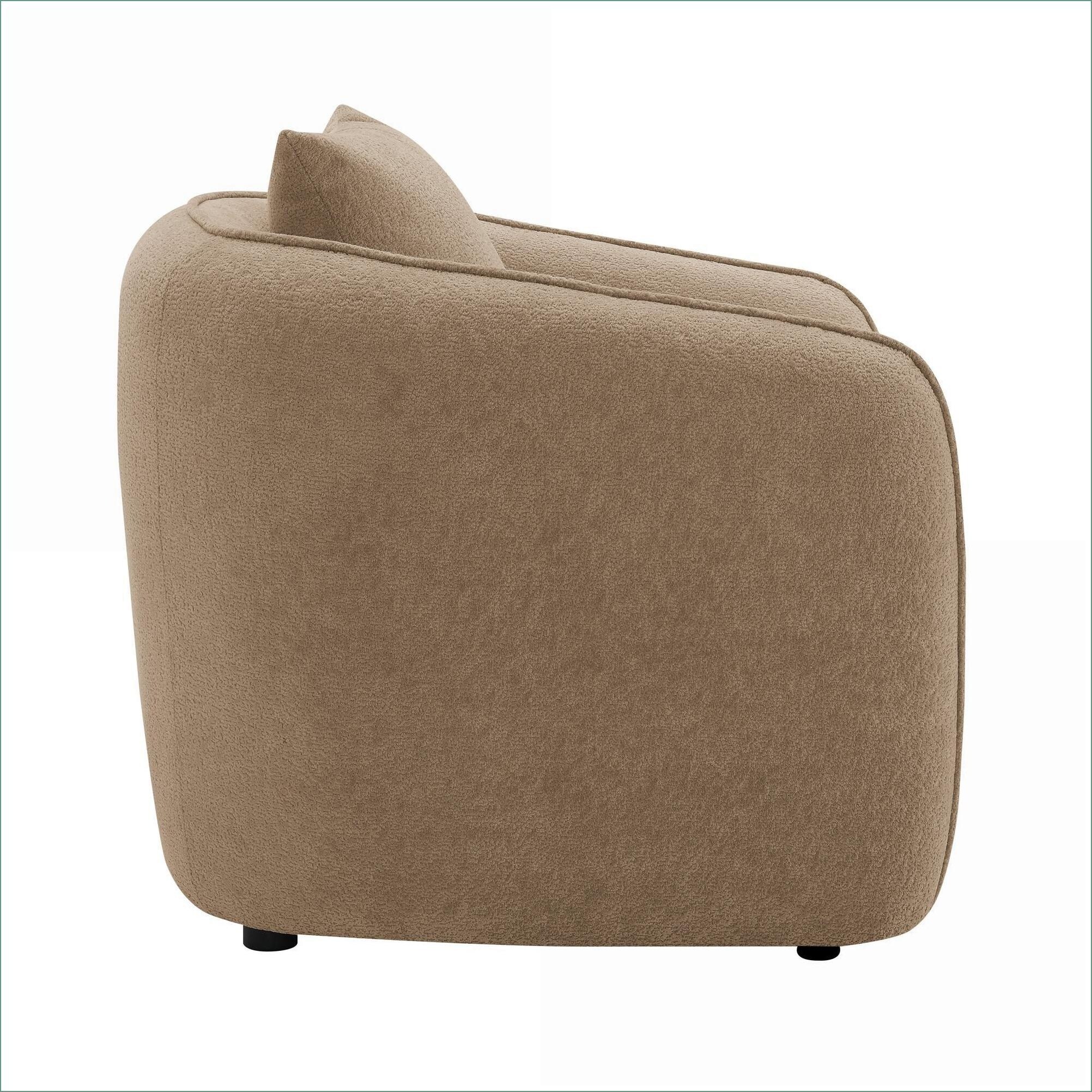 Watnature Tan Brown Chenille Accent Chair for Adults Upholstered Living ...