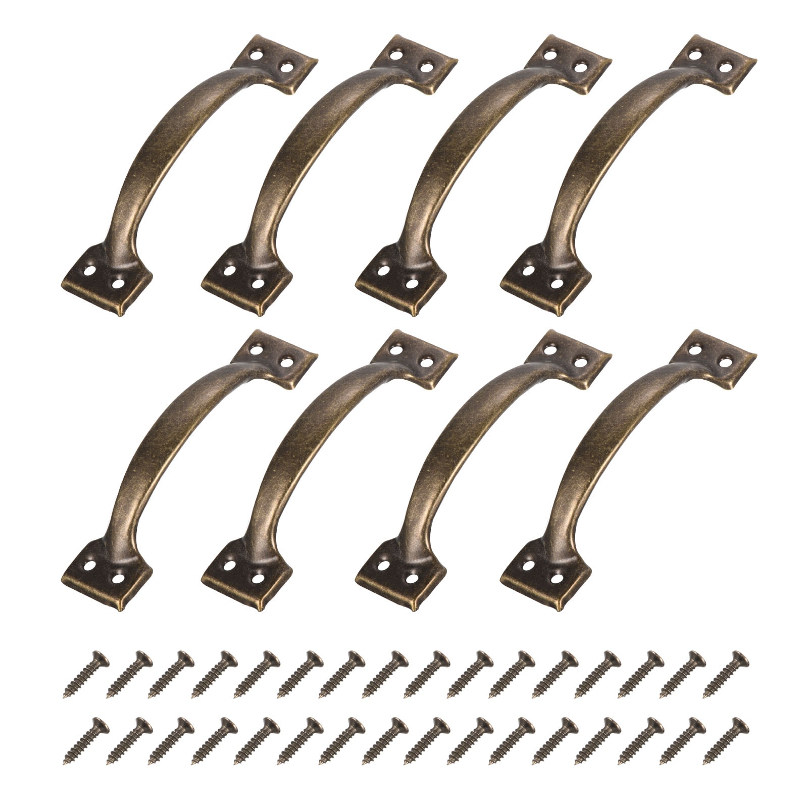 Unique Bargains 8pcs 3 Inches Gate Handle Metal Vintage Door Drawer ...