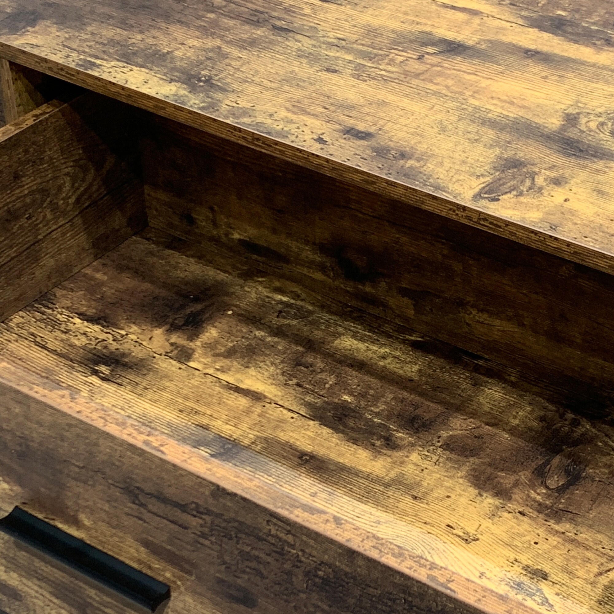 Sunrinx 6-Drawers Rustic Brown Wood Storage Drawer 31.3-in H x 15.75-in ...