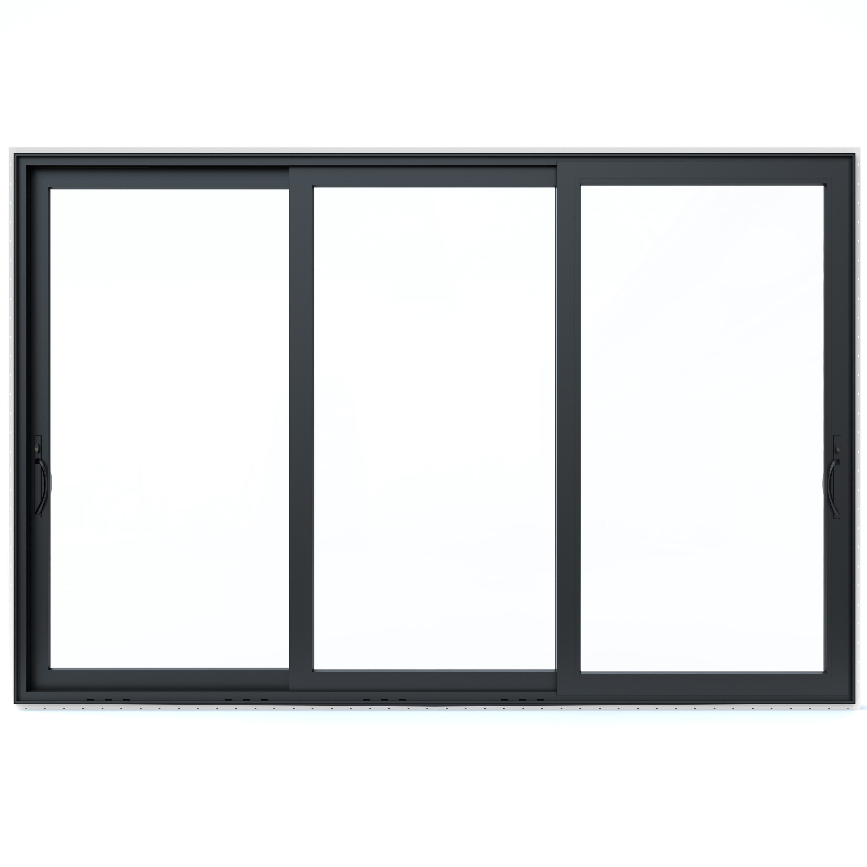 JELD-WEN V-4500 Multi-Slide 141-in x 96-in x 8-9/16-in Jamb Black Vinyl ...