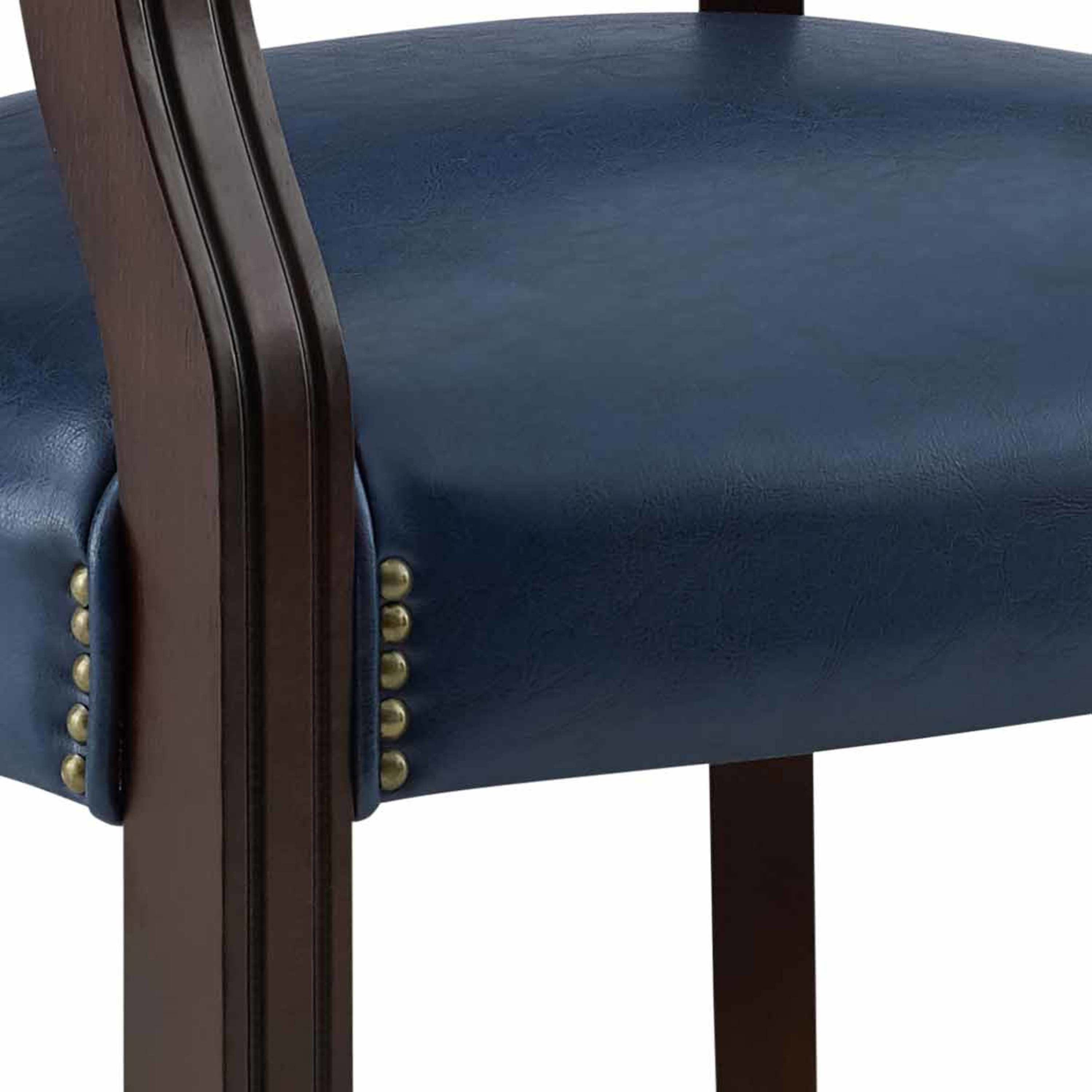 Steve Silver Casual Faux Leather Upholstered Dining Arm Chair (Wood ...