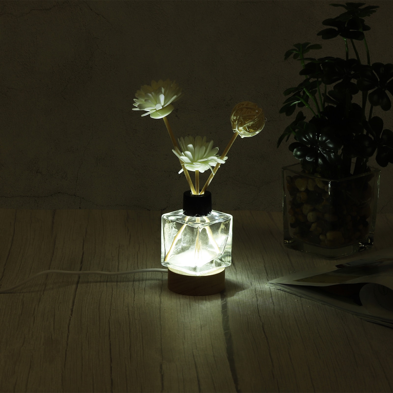 Unique Bargains LED Wood Displays Base Ball Stand Holders 8x2cm White ...