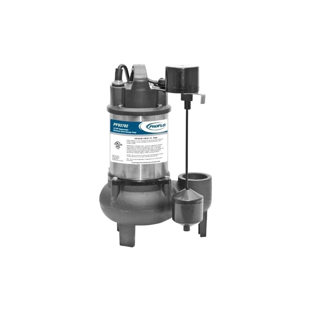 PROFLO PF93782 PF93782 12 HP Stainless Steel and Cast Iron Sewage Pump ...