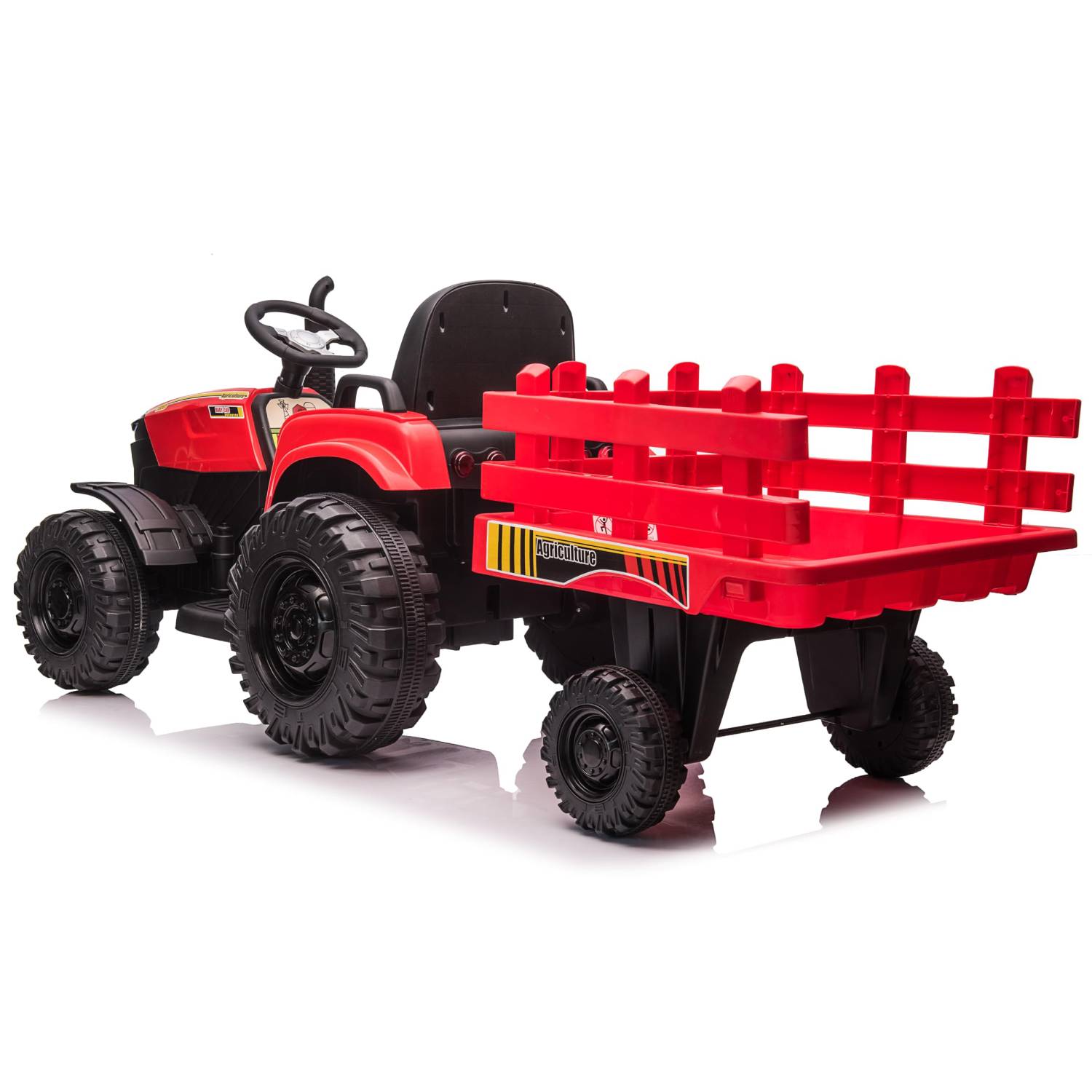 Garvee 12V Kids Ride On Tractor with Trailer/ Electric Tractor with ...