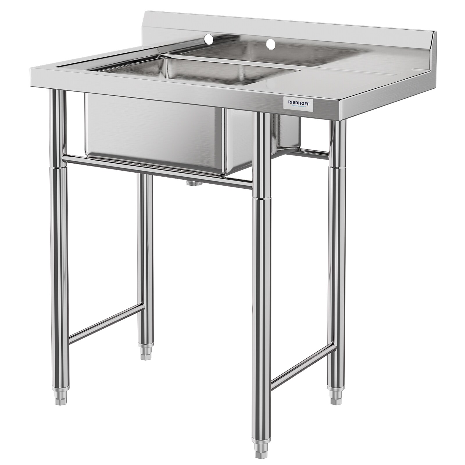 IdealHouse Freestanding Single Bowl Stainless Steel Utility Sink ...