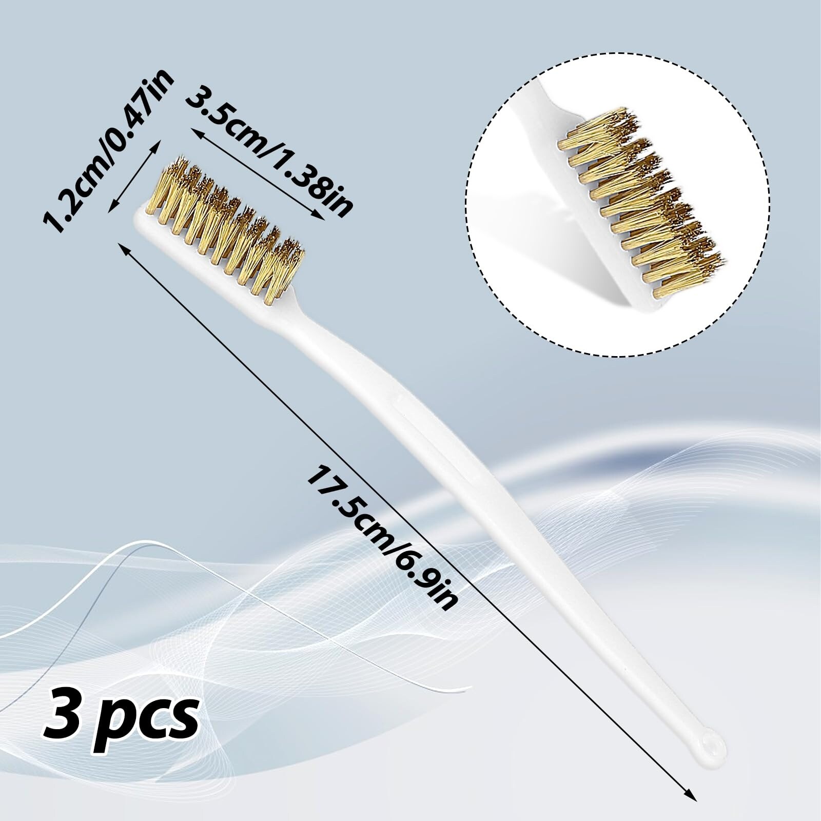 Lukvuzo 3 pcs copper wire brush small brass brush set for cleaning 3D ...